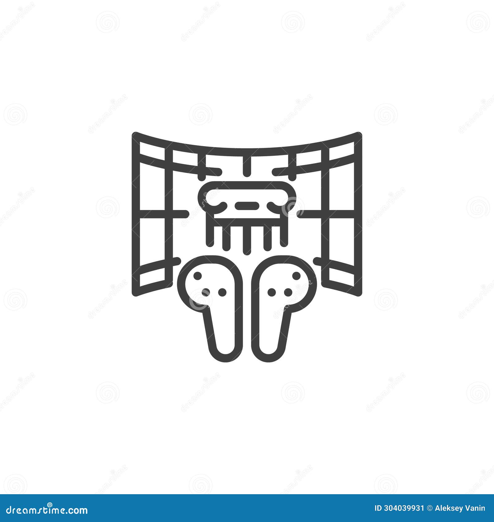VR Architecture line icon stock illustration. Illustration of future ...