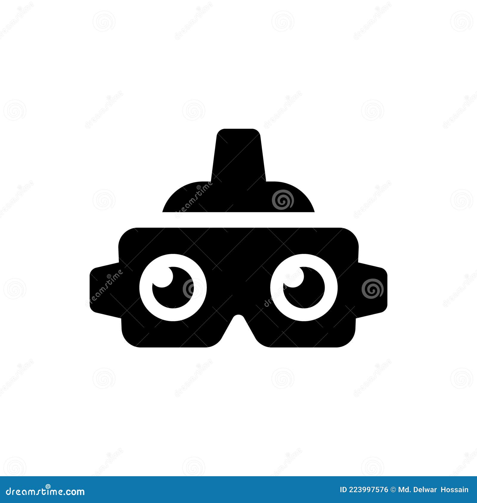 Vr cardboard icon stock vector. Illustration of illustrations - 223997576