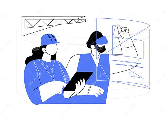 VR in Construction Abstract Concept Vector Illustration. Stock Vector ...