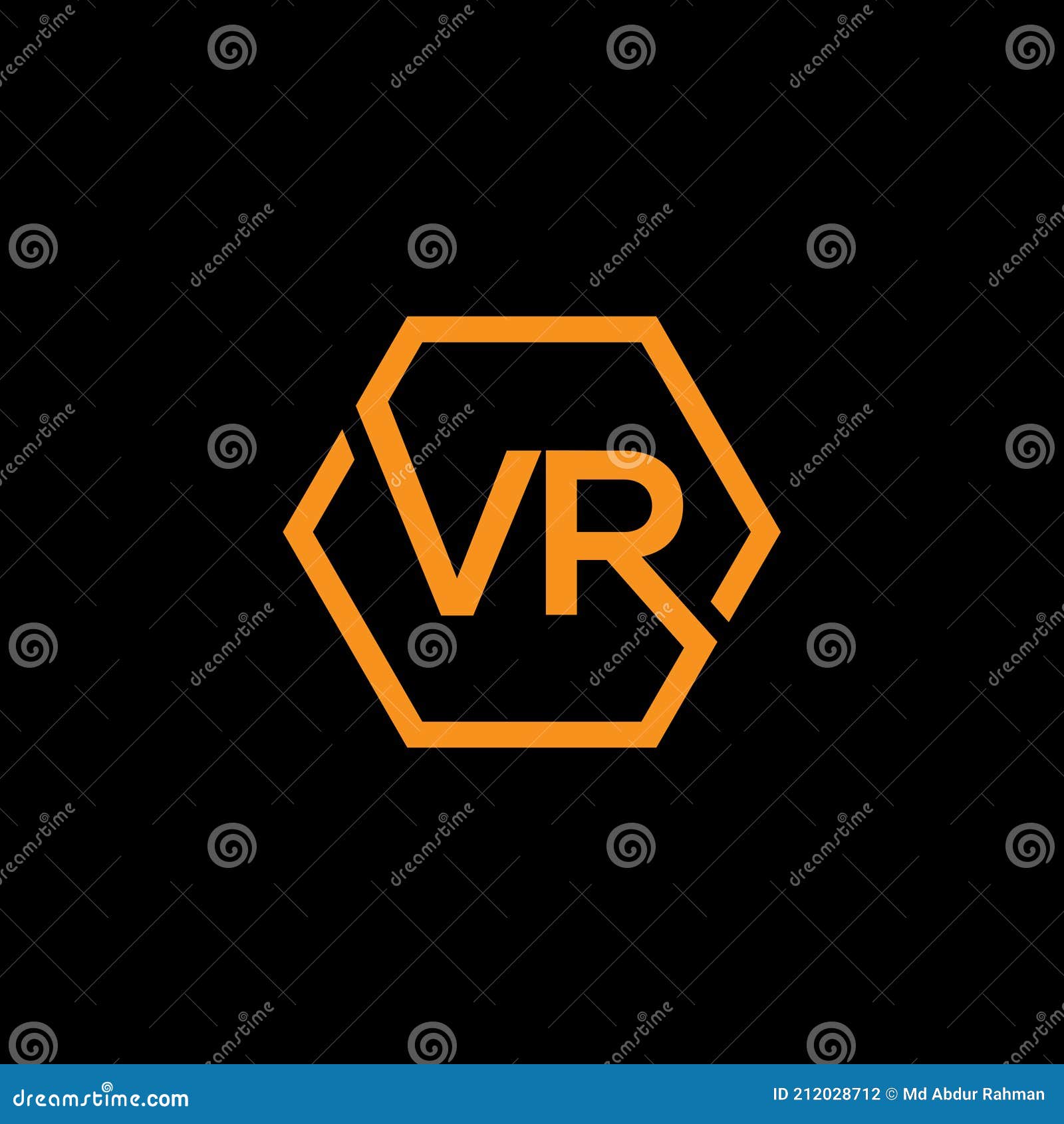 VR Creative Unique Abstract Modern Geometric Vector Symbol Font Logo ...