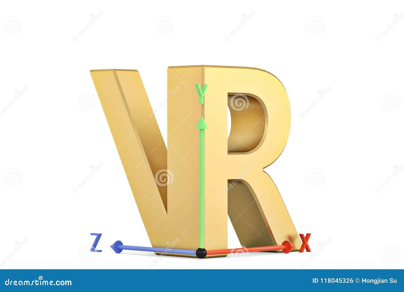 VR 3D Logo. 3D Illustration Stock Illustration - Illustration of cage ...