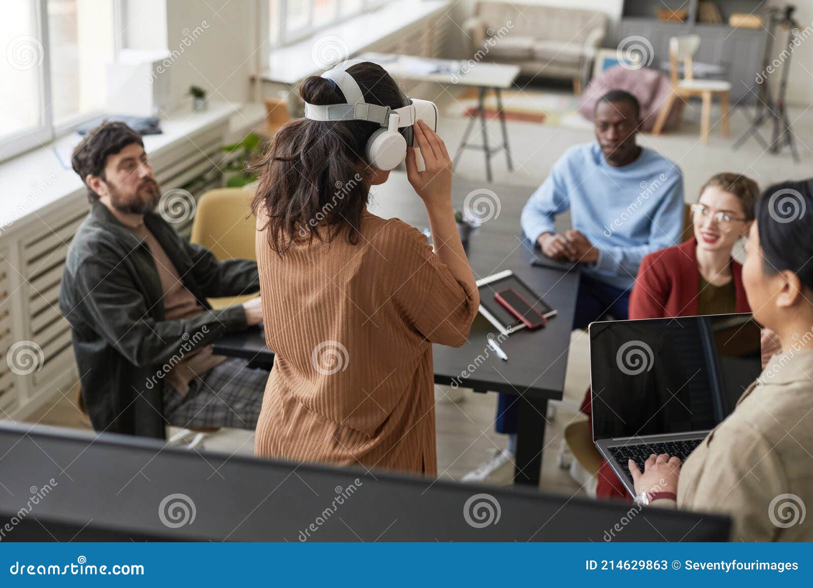 VR Development Team in Meeting Stock Image - Image of office, teamwork ...
