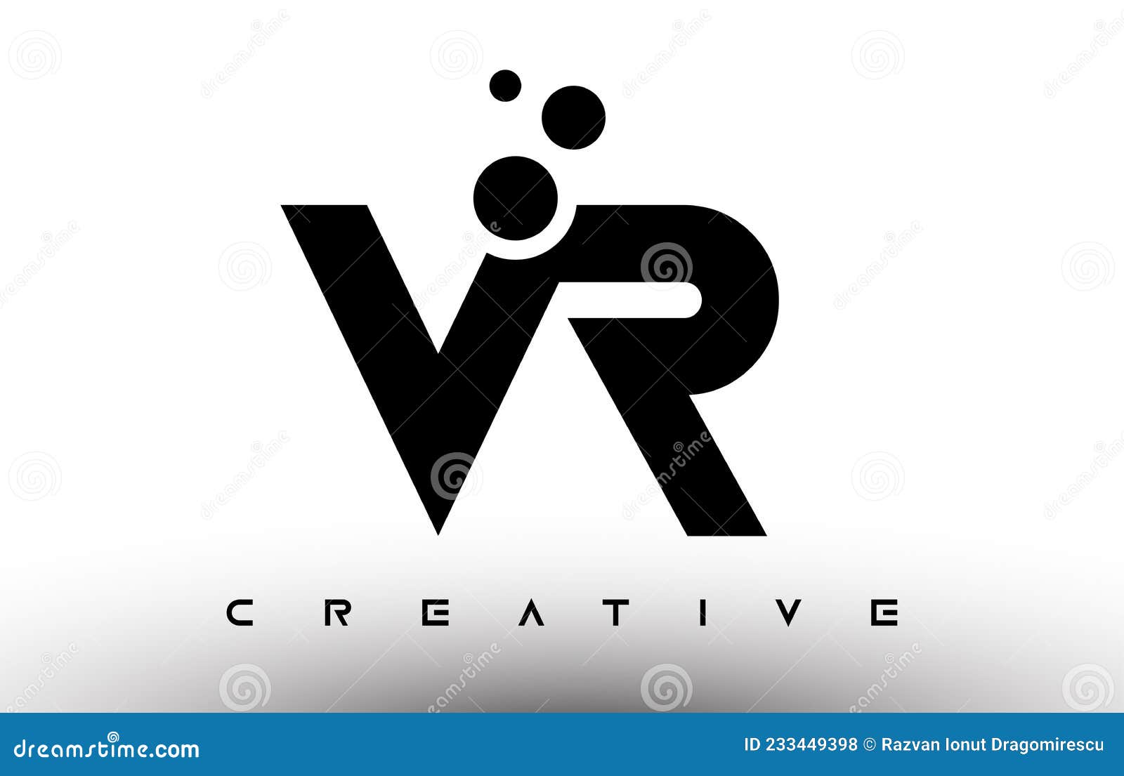 VR Elegant Letter Logo Design. VR Letter Icon with Creative Look Vector ...