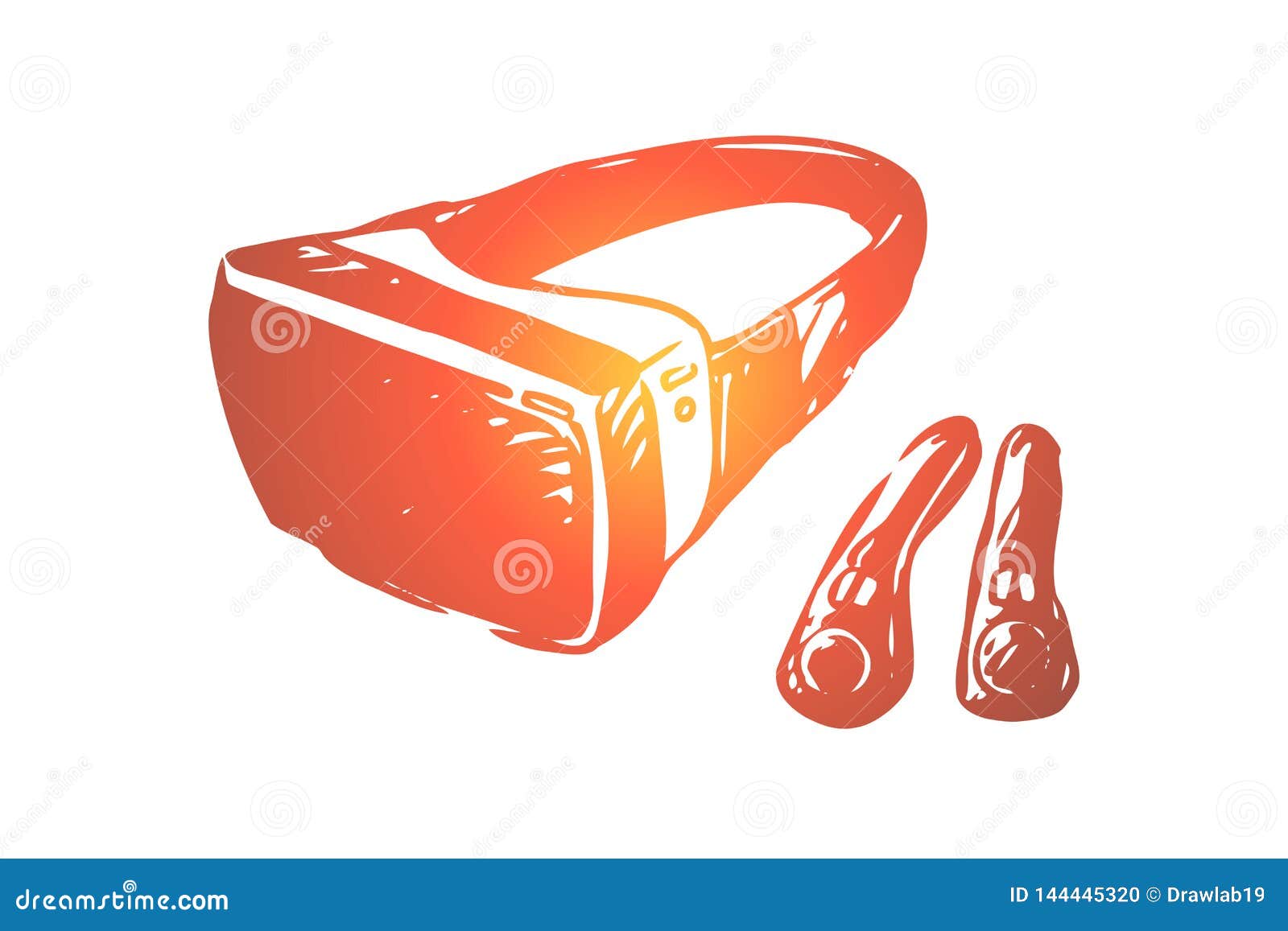 VR, Equipment, Reality, Technology, Glasses, Game Concept. Hand Drawn ... VR, Equipment, Reality, Technology, Glasses, Game Concept. Hand Drawn ...