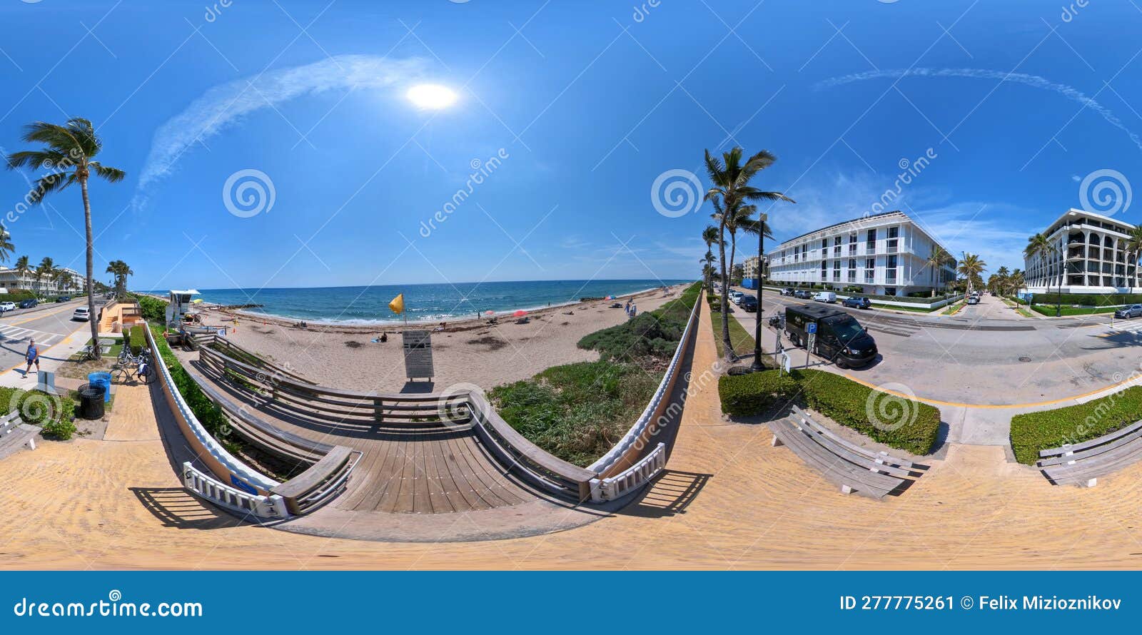 360 VR Equirectangular Photo of Beach Access on Palm Beach FL Editorial ...