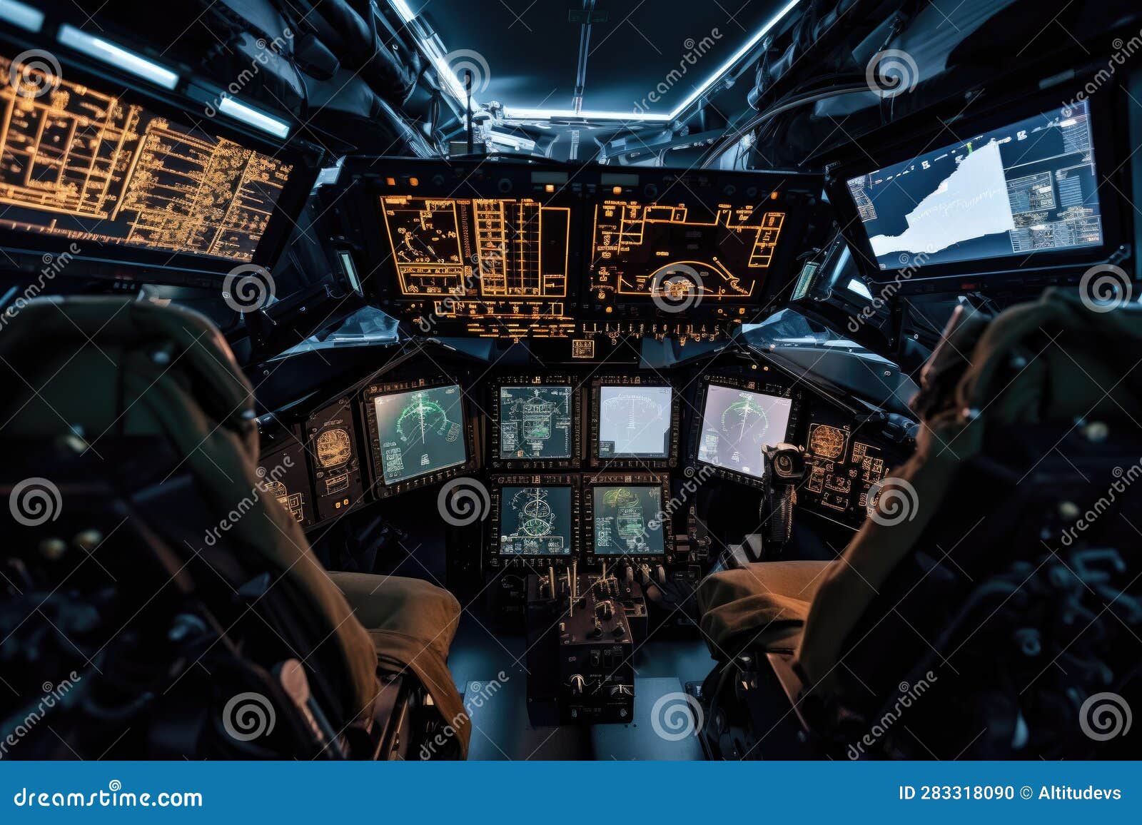 Vr Experience Of Sitting In The Cockpit Of A Fighter Jet, With ...