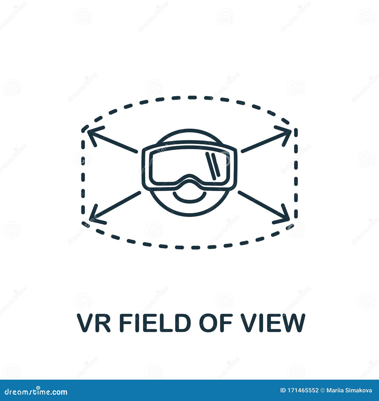 Vr Field of View Icon from Augmented Reality Collection. Simple Line Element Vr Field of View ...