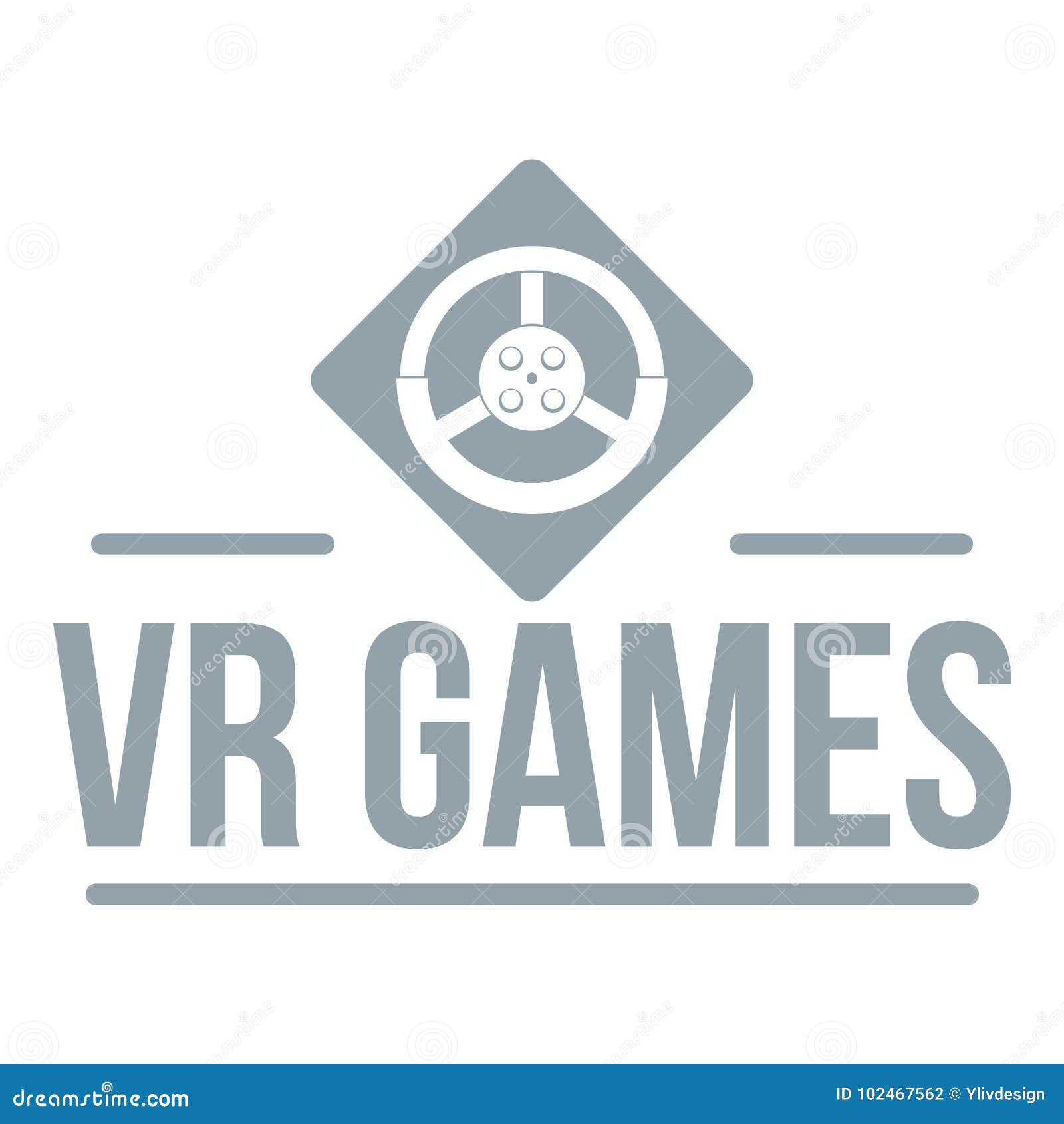 Vr Game Logo, Simple Gray Style Stock Vector - Illustration of mask ...