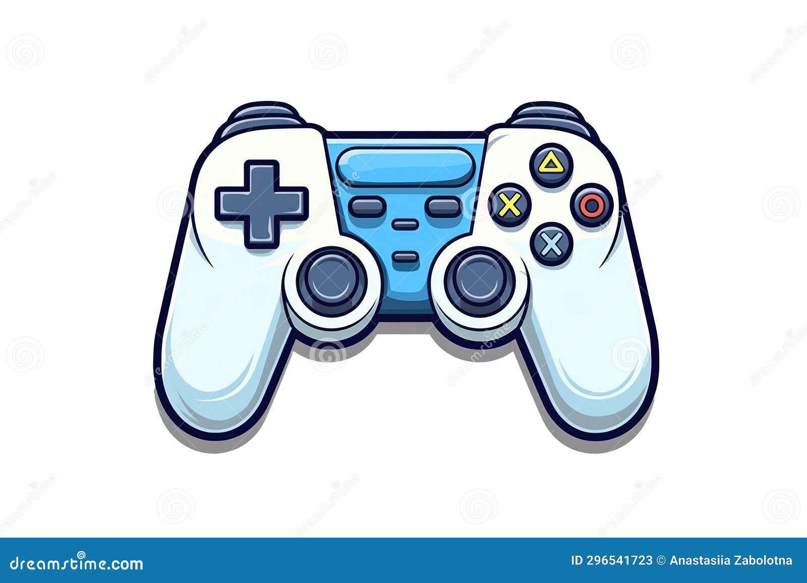 Vr Gaming Controller Sticker on Isolated White Background Stock ...