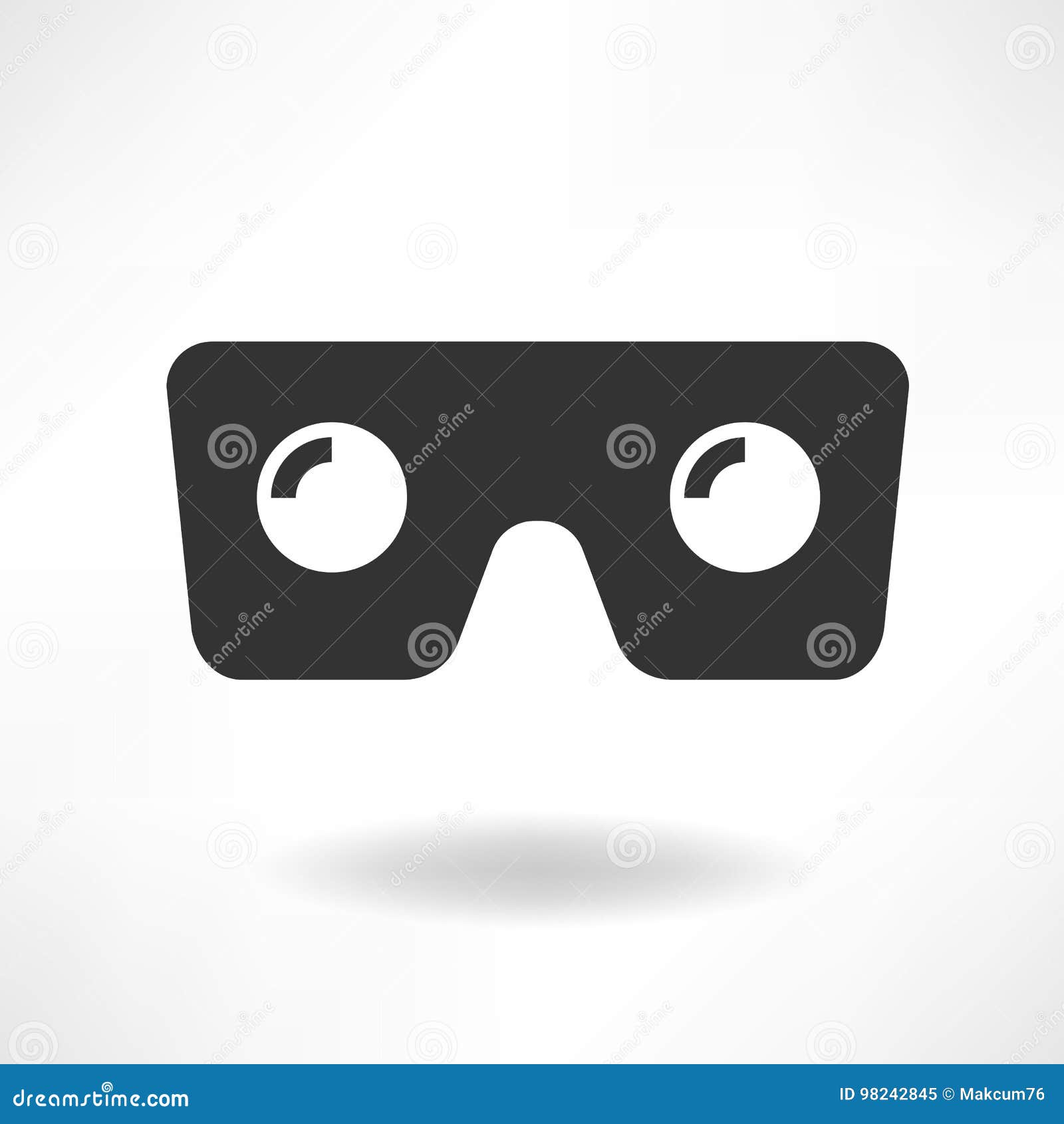 VR Glass Icon stock vector. Illustration of digital, hololens - 98242845