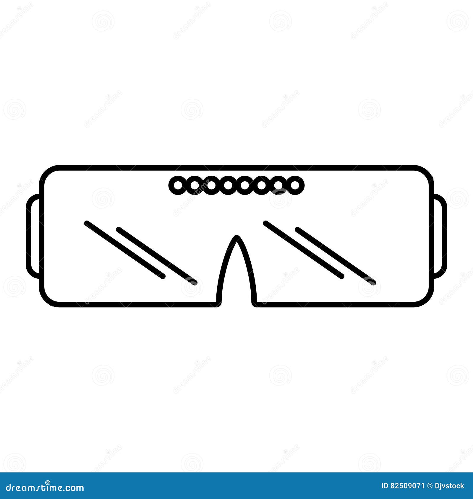 Vr Glasses Device Gadget Outline Stock Vector - Illustration of archive ...