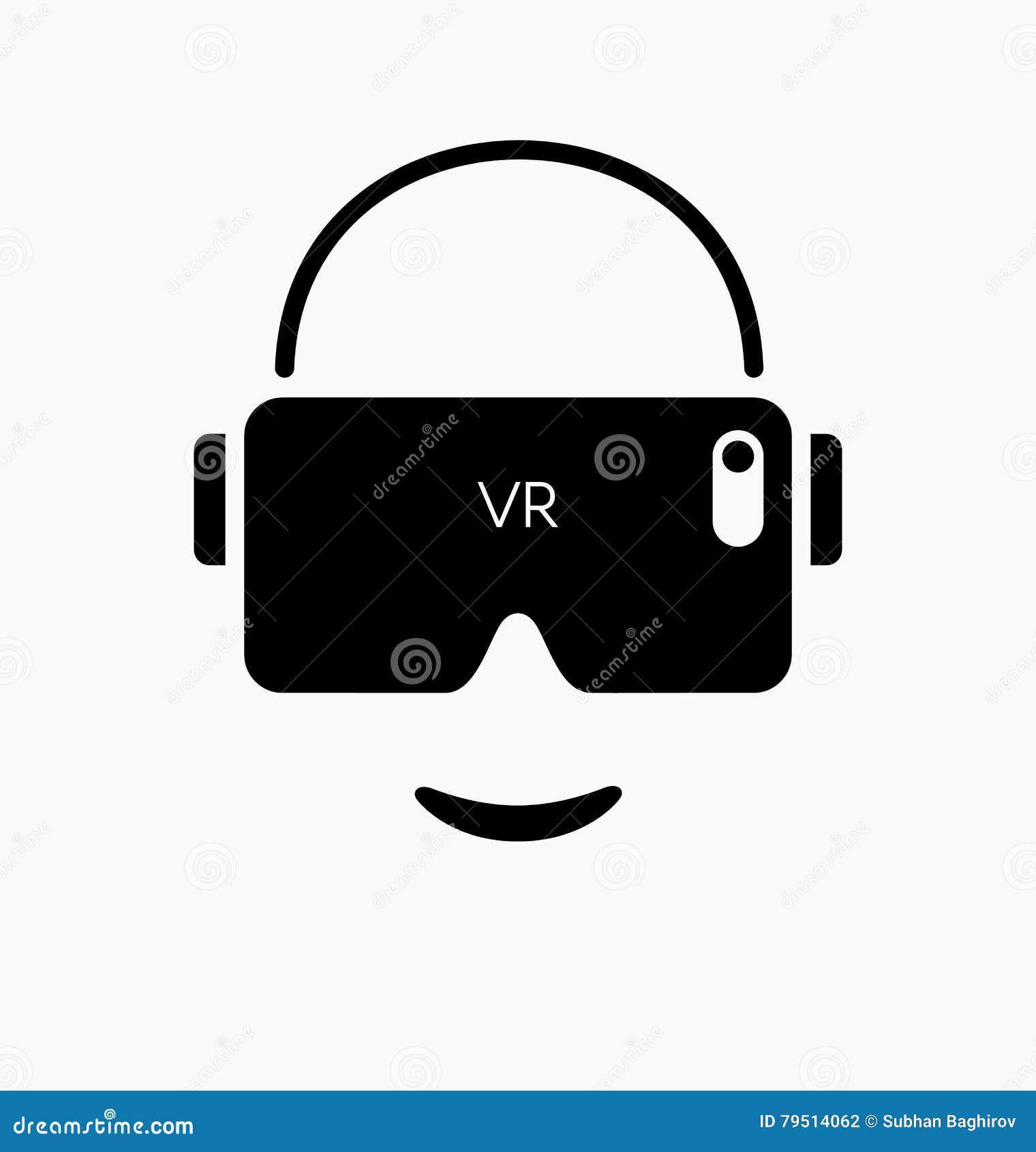 VR Glasses / Headset for Smartphone Vector Illustration Stock Vector ...