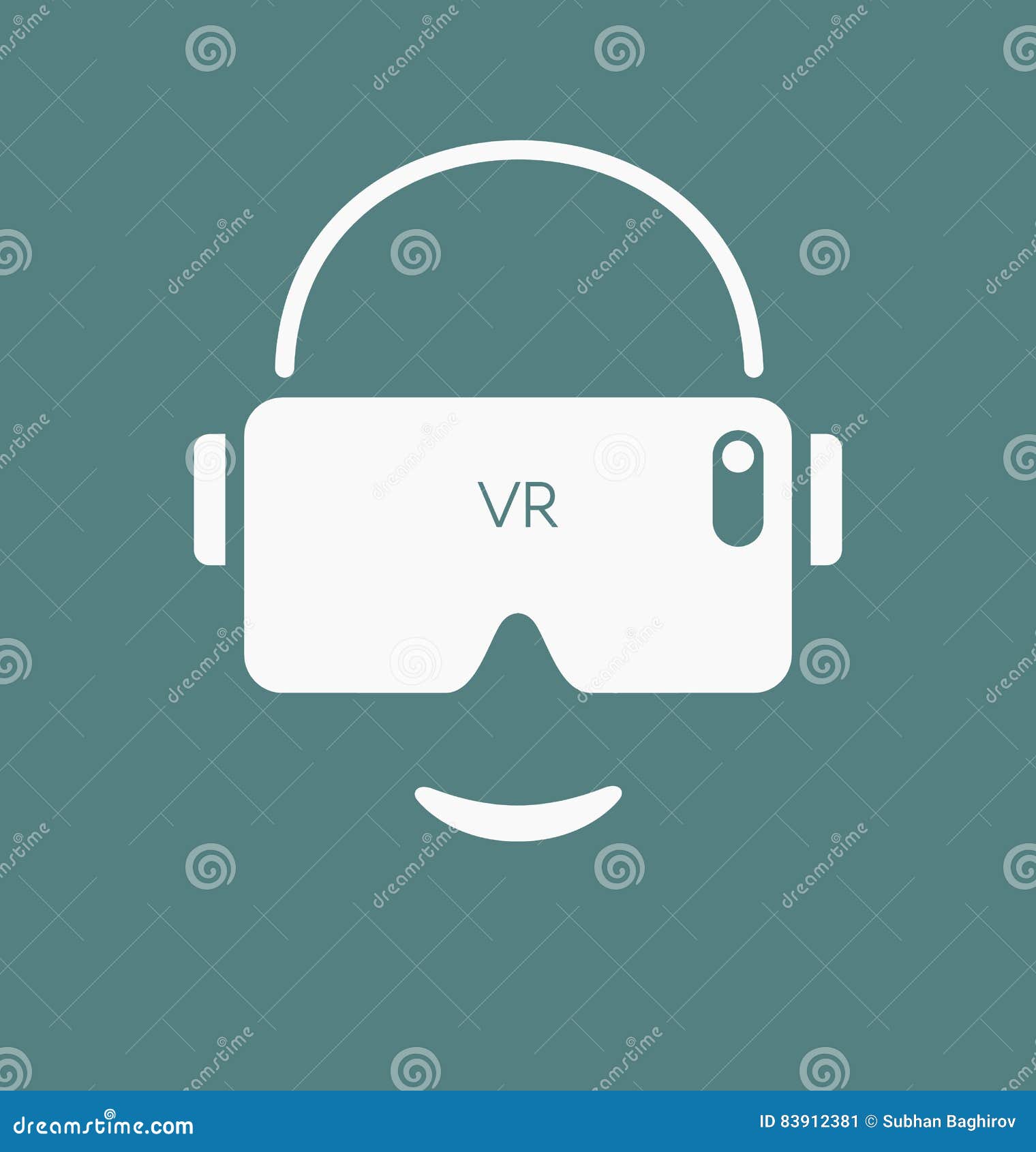 VR Glasses / Headset for Smartphone Vector Illustration Stock Vector ...