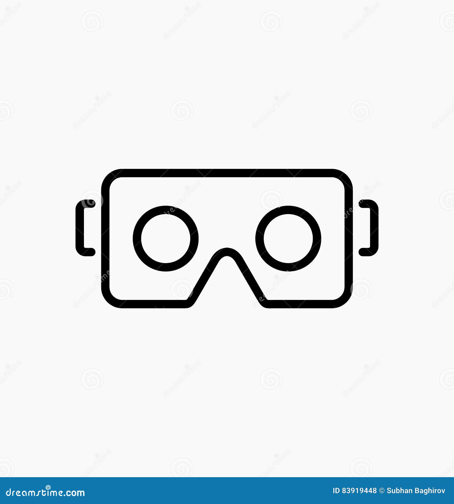 VR Glasses / Headset for Smartphone Vector Illustration Stock Vector ...