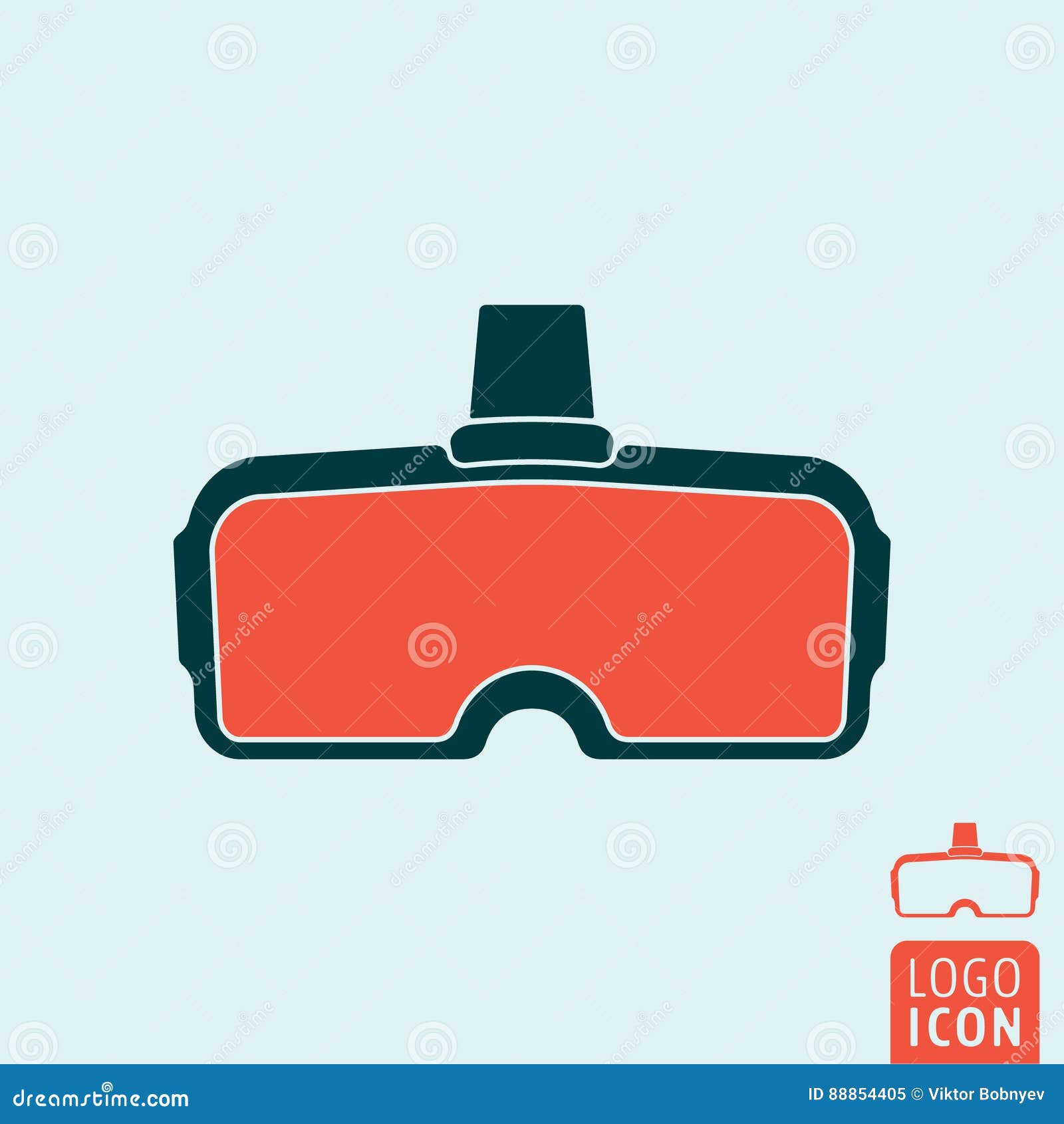 VR glasses icon stock vector. Illustration of mask, mobile - 88854405