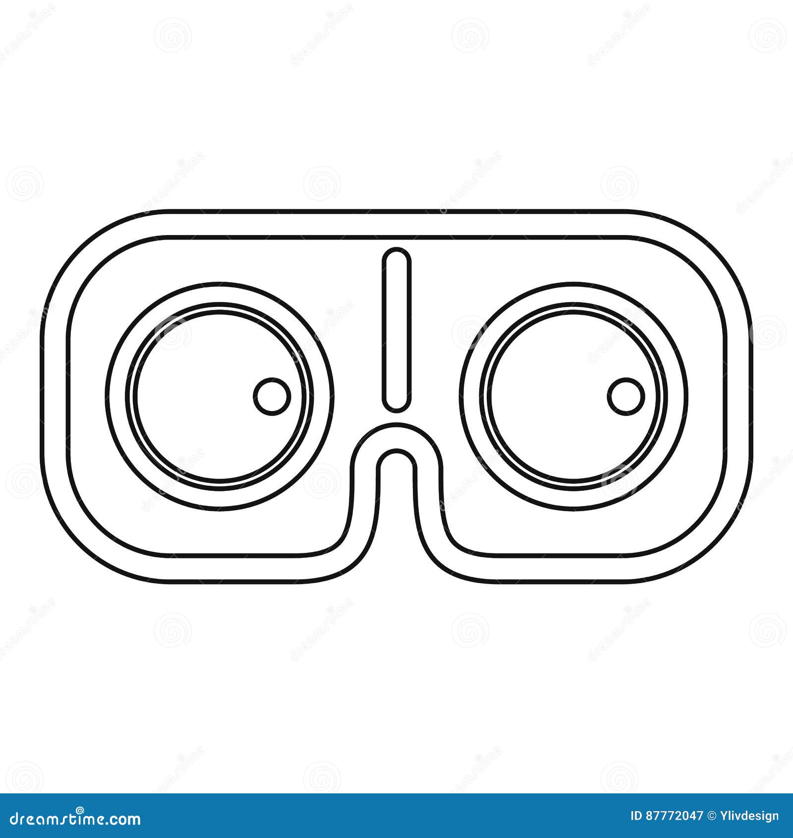 VR Glasses Icon, Outline Style Stock Vector - Illustration of optical ...