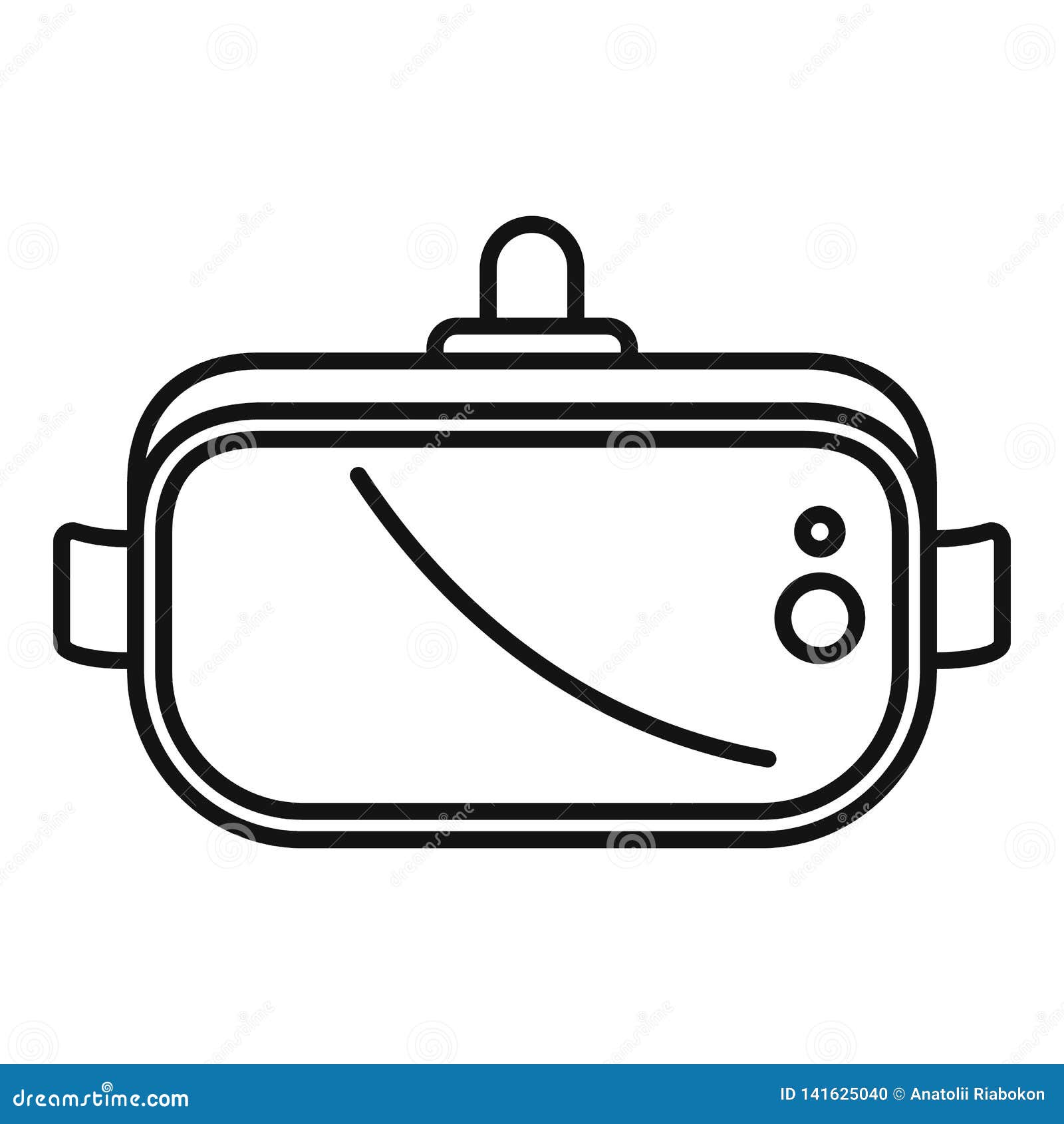 Vr Glasses Icon, Outline Style Stock Vector - Illustration of isolated ...