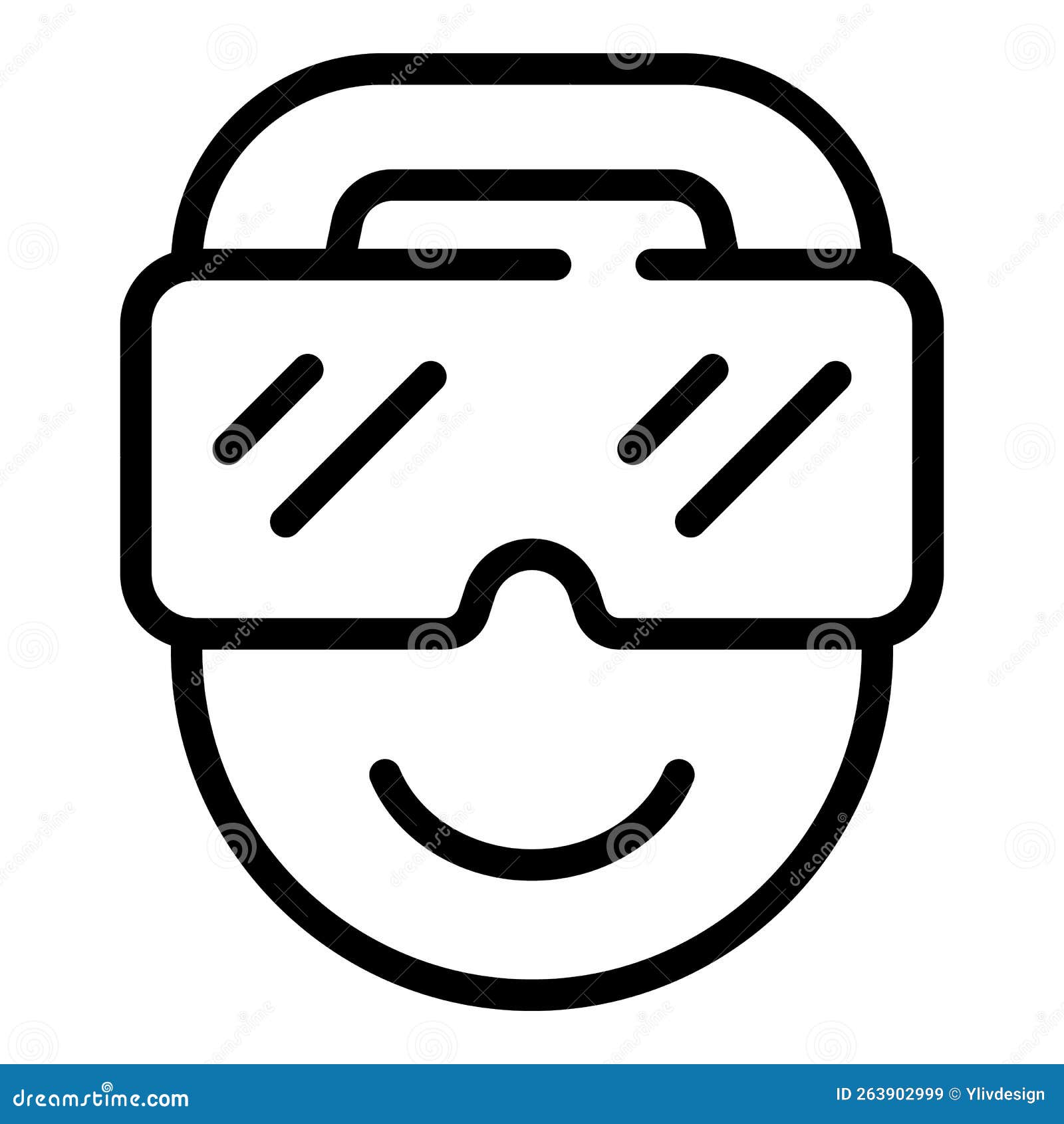 Vr Glasses Icon Outline Vector. Online Game Stock Vector - Illustration ...