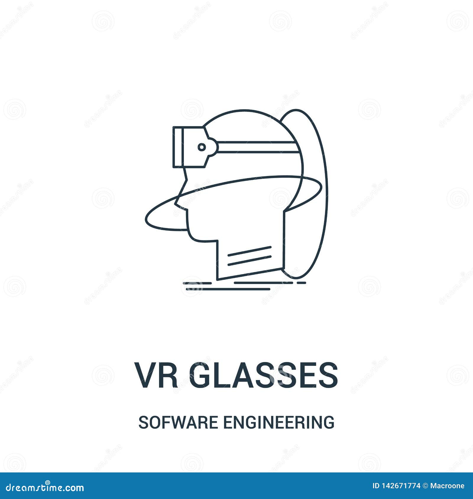 Vr Glasses Icon Vector from Sofware Engineering Video Gaming Collection ...
