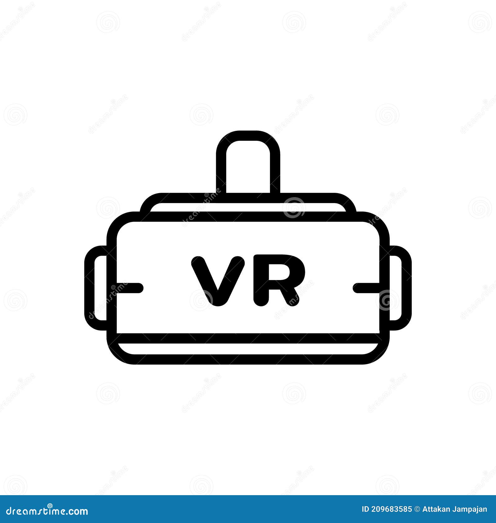 VR Glasses Outline Icon, Vector and Illustration Stock Vector ...