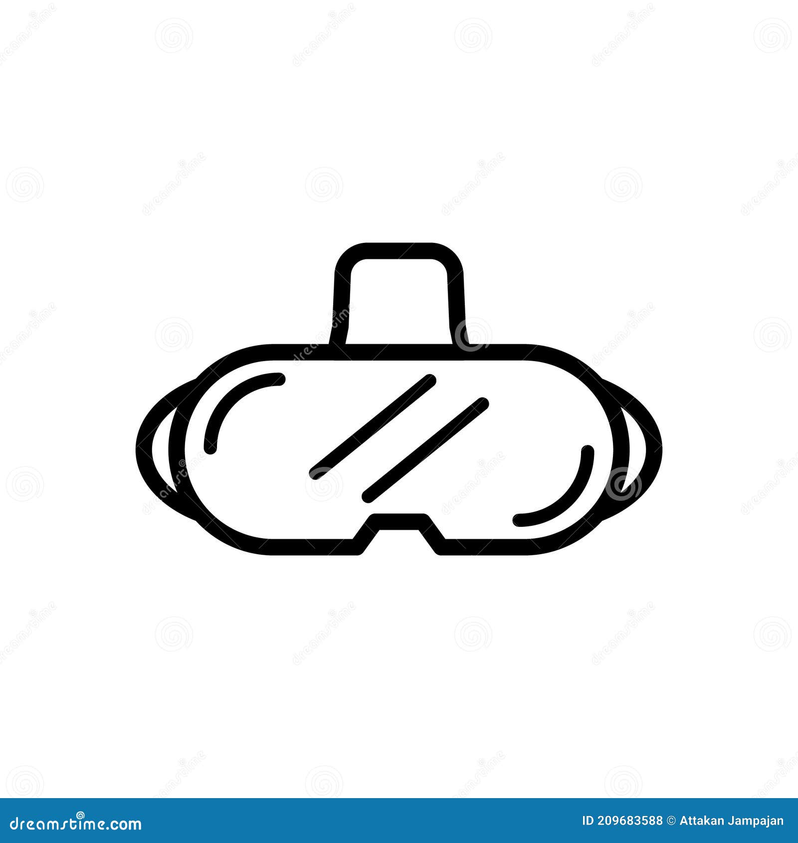 VR Glasses Outline Icon, Vector and Illustration Stock Vector ...