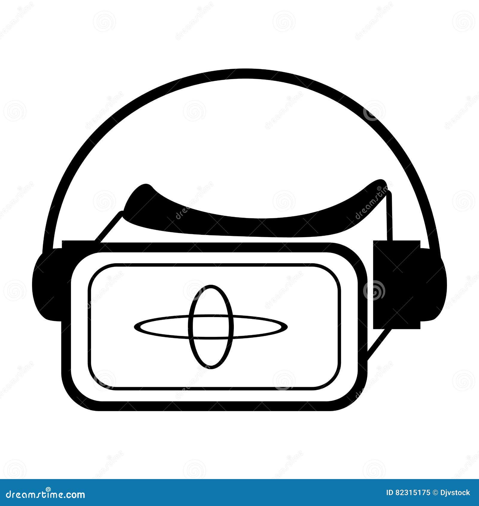 Vr Glasses Smart High Technology Outline Stock Illustration ...