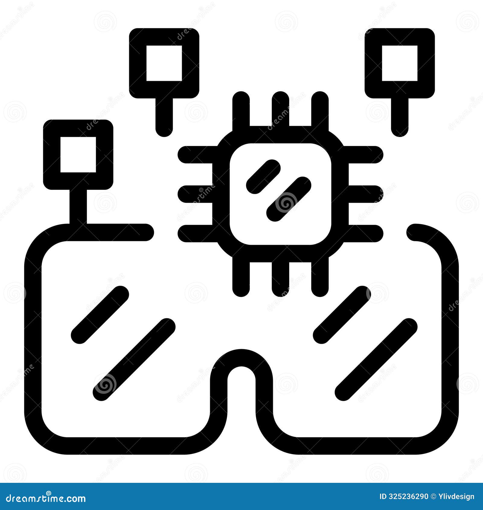 Vr Glasses Using an Ai Chip for Processing Data from Sensors Stock ...