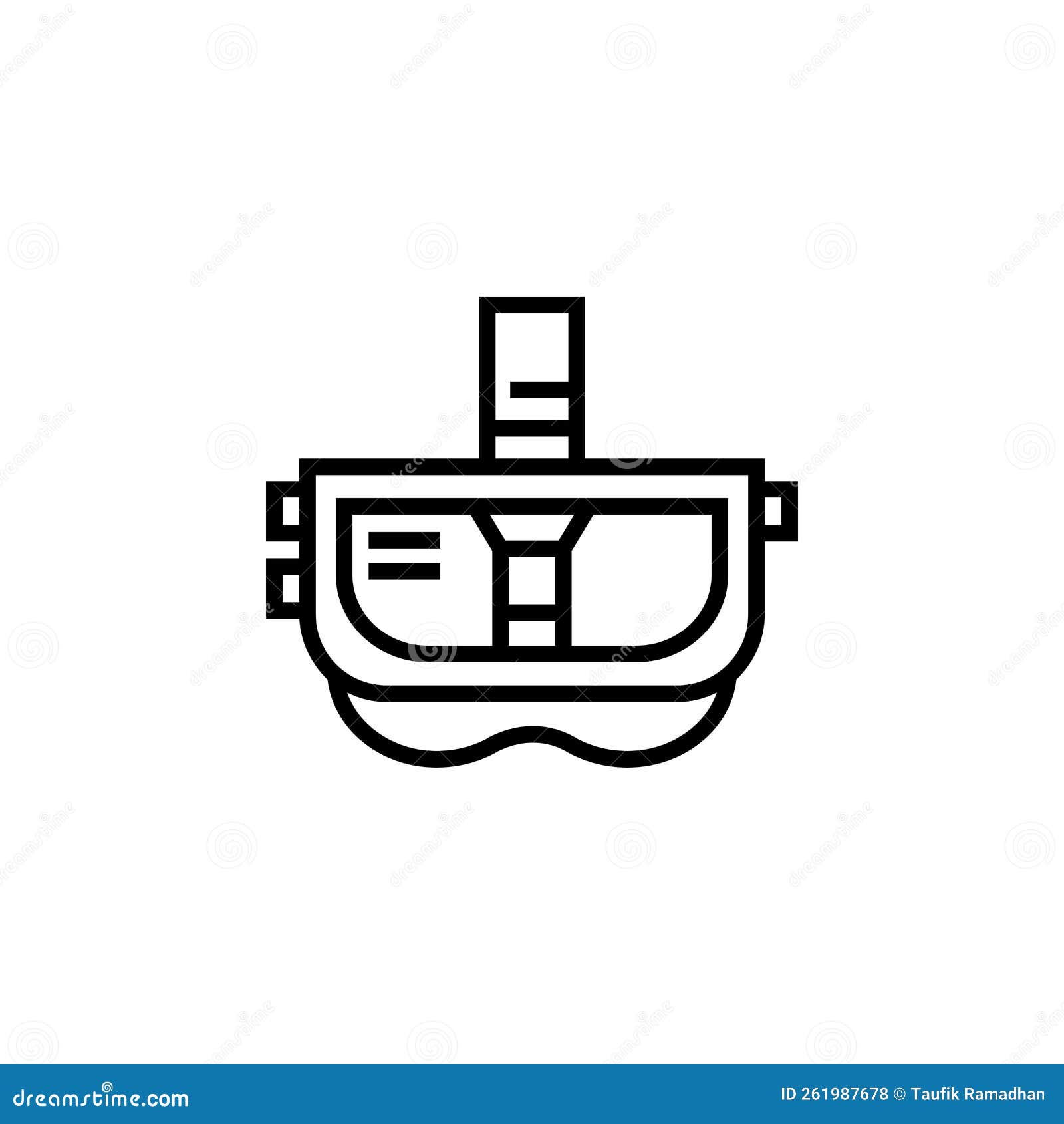 Vr Glasses Vector Icon. Computer Component Icon Outline Style. Perfect ...