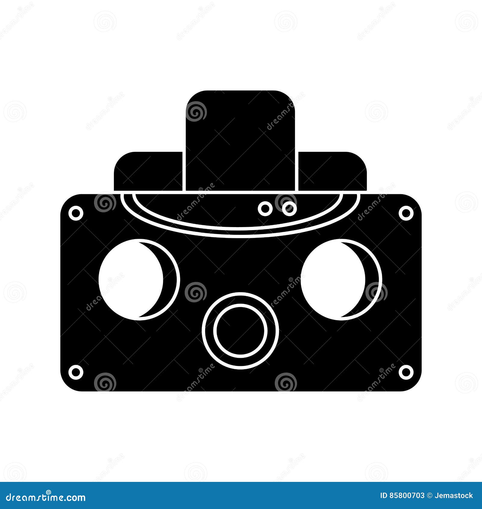 Vr Goggles Device Technology Pictogram Stock Vector - Illustration of ...