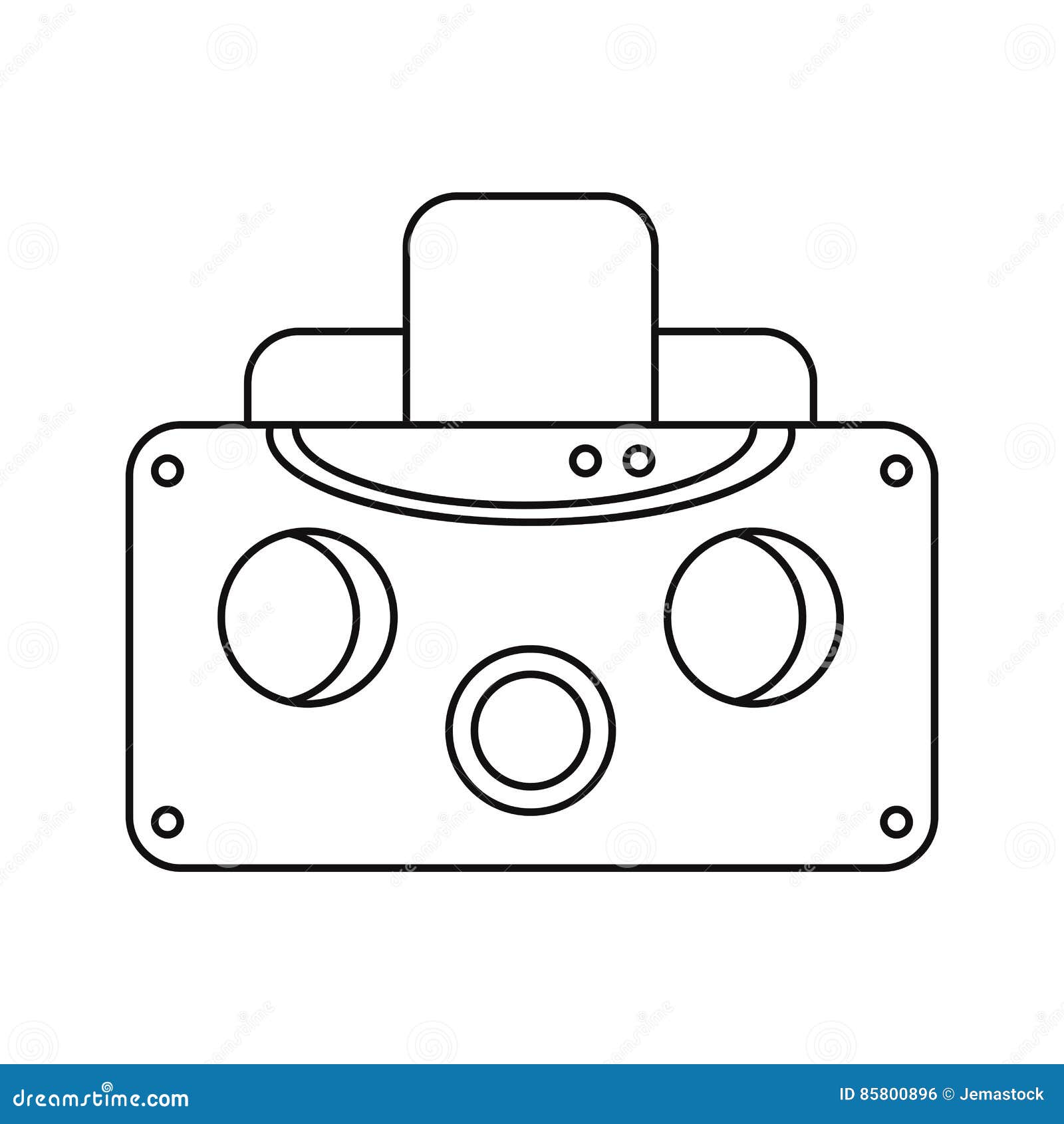 Vr Goggles Device Technology Thin Line Stock Vector - Illustration of ...