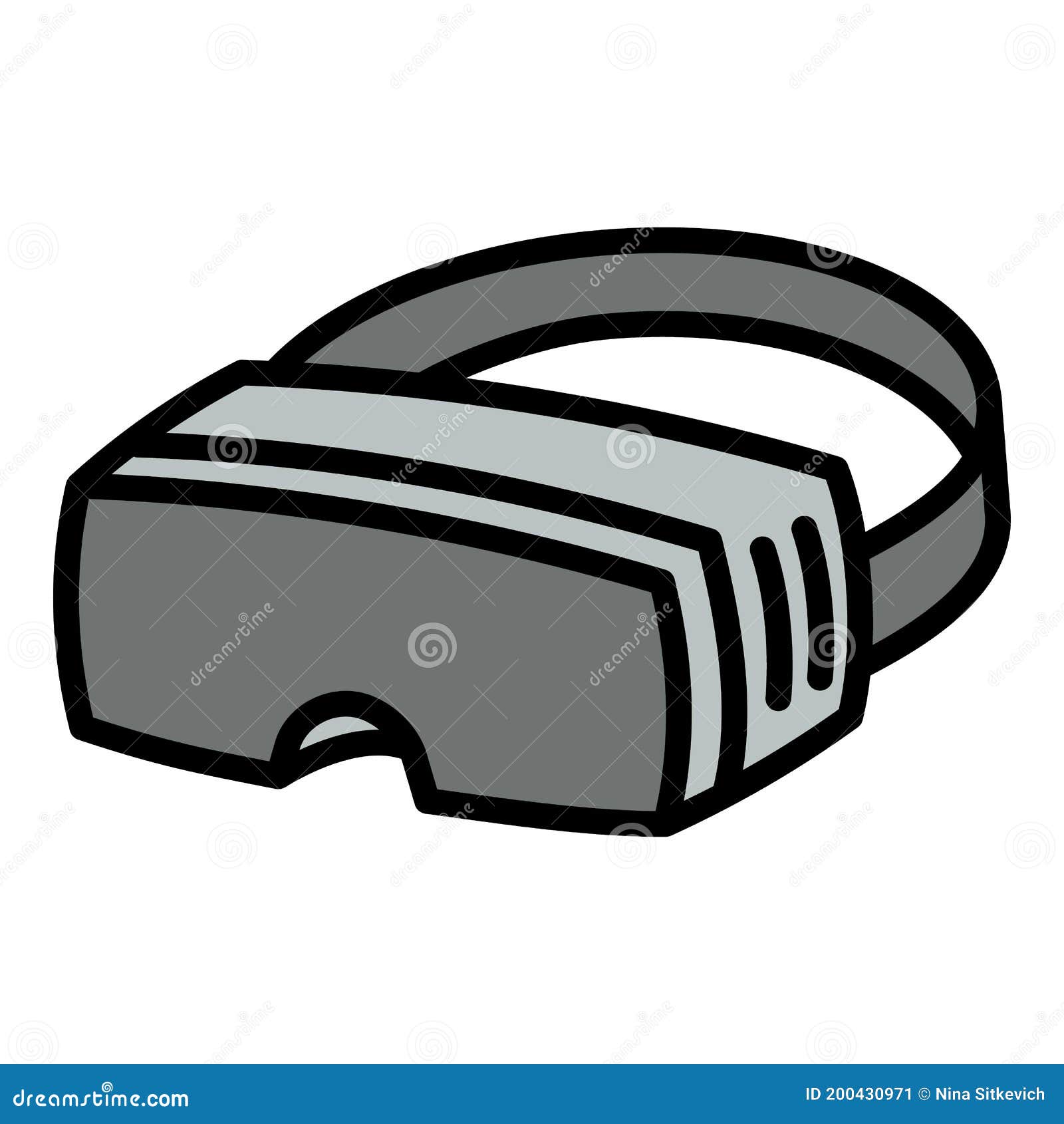 Vr Goggles Icon, Outline Style Stock Vector - Illustration of line ...