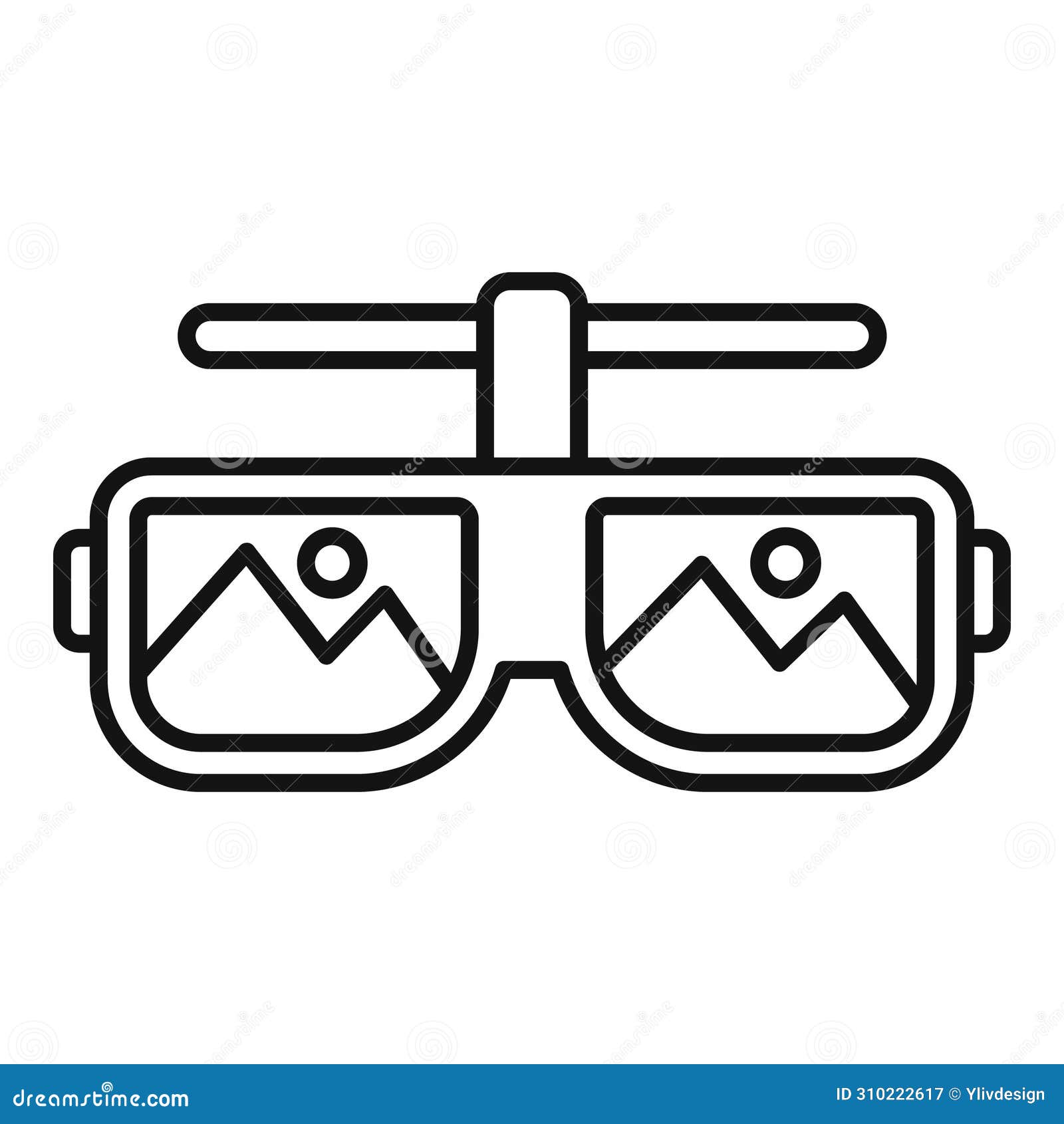 Vr Googles Icon Outline Vector. Minimal Control Design Stock Vector ...