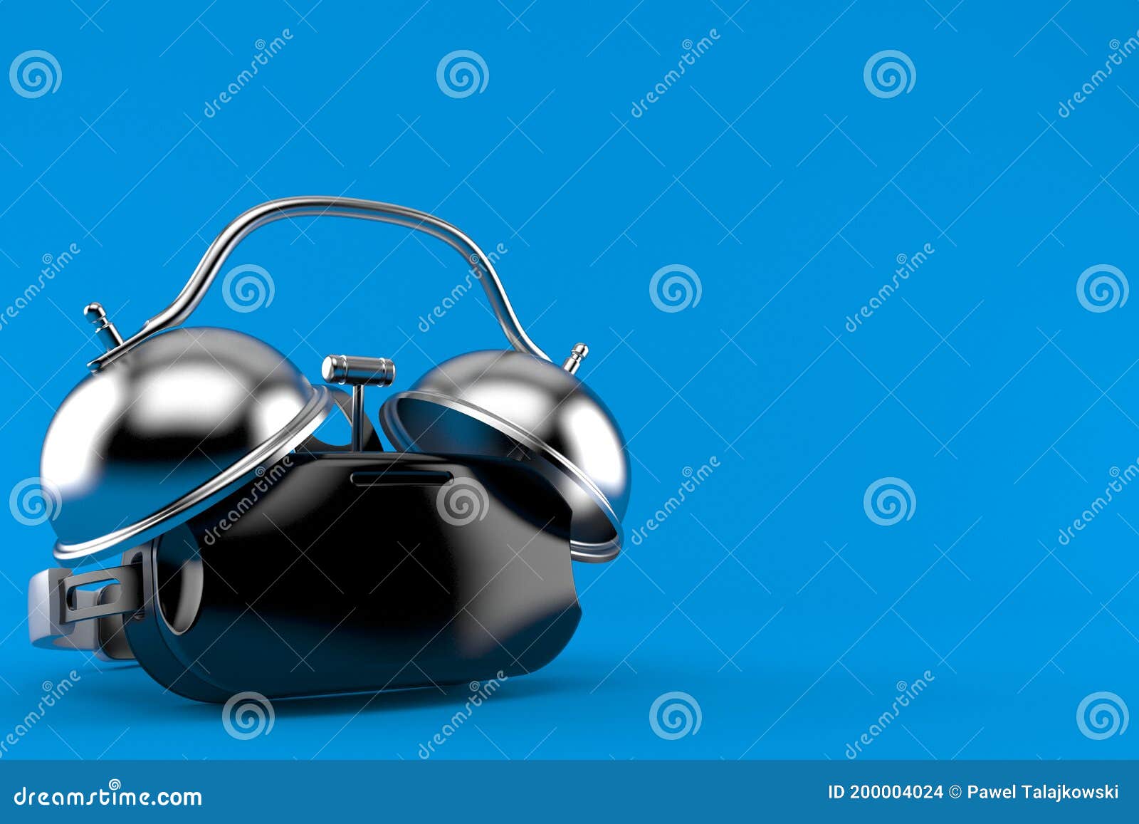 VR Headset with Alarm Clock Stock Illustration - Illustration of clock ...