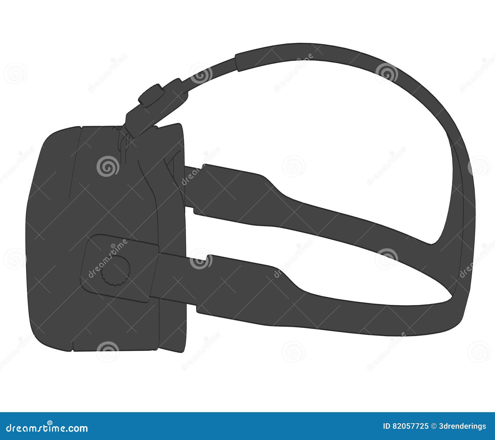 VR headset stock illustration. Illustration of head, game - 82057725