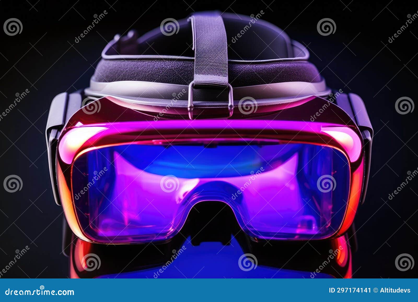 Vr Headset with Enhanced Color Contrast Setting Stock Image - Image of ...