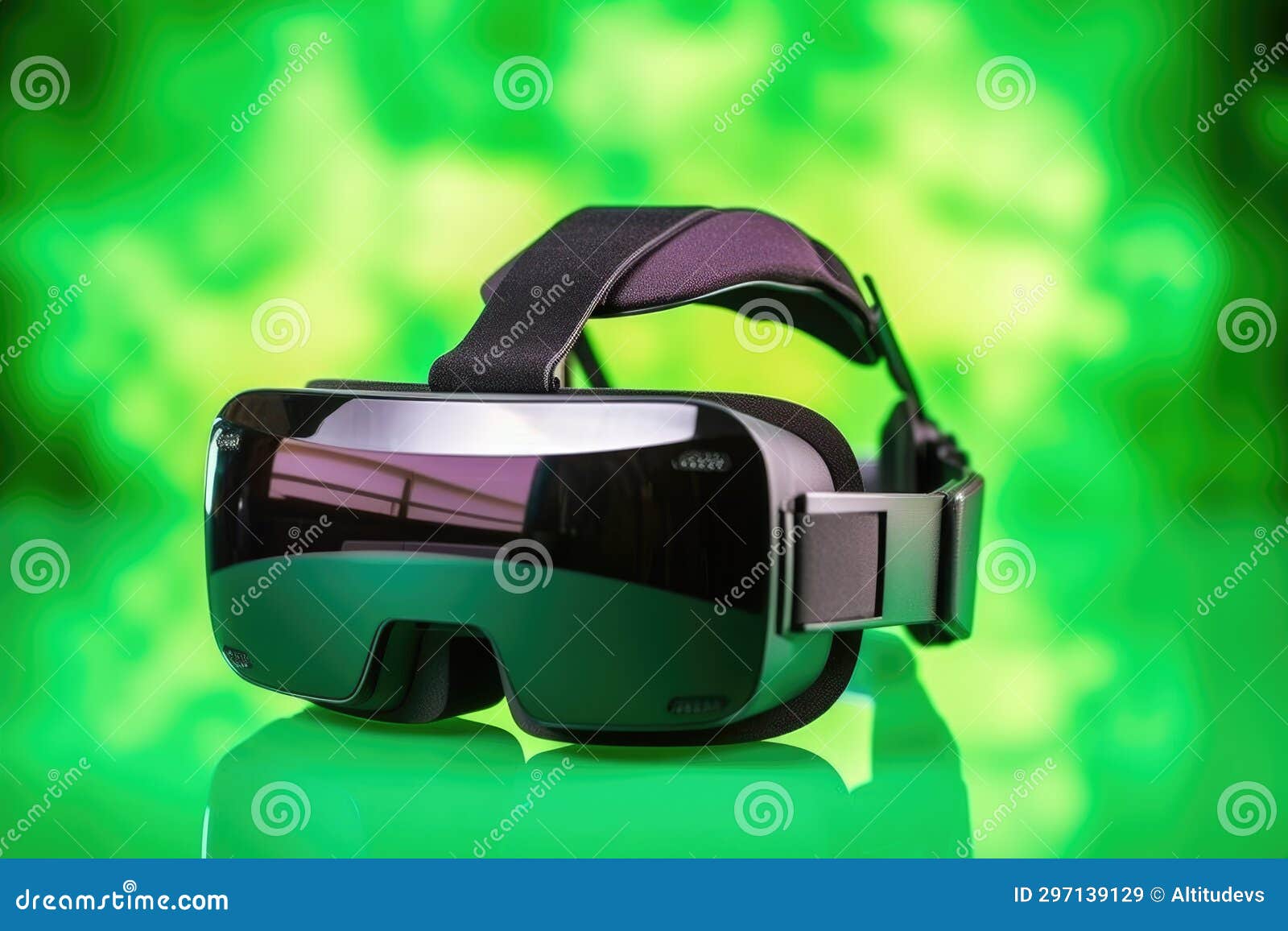 Vr Headset with Green Screen Background Stock Image - Image of reality ...