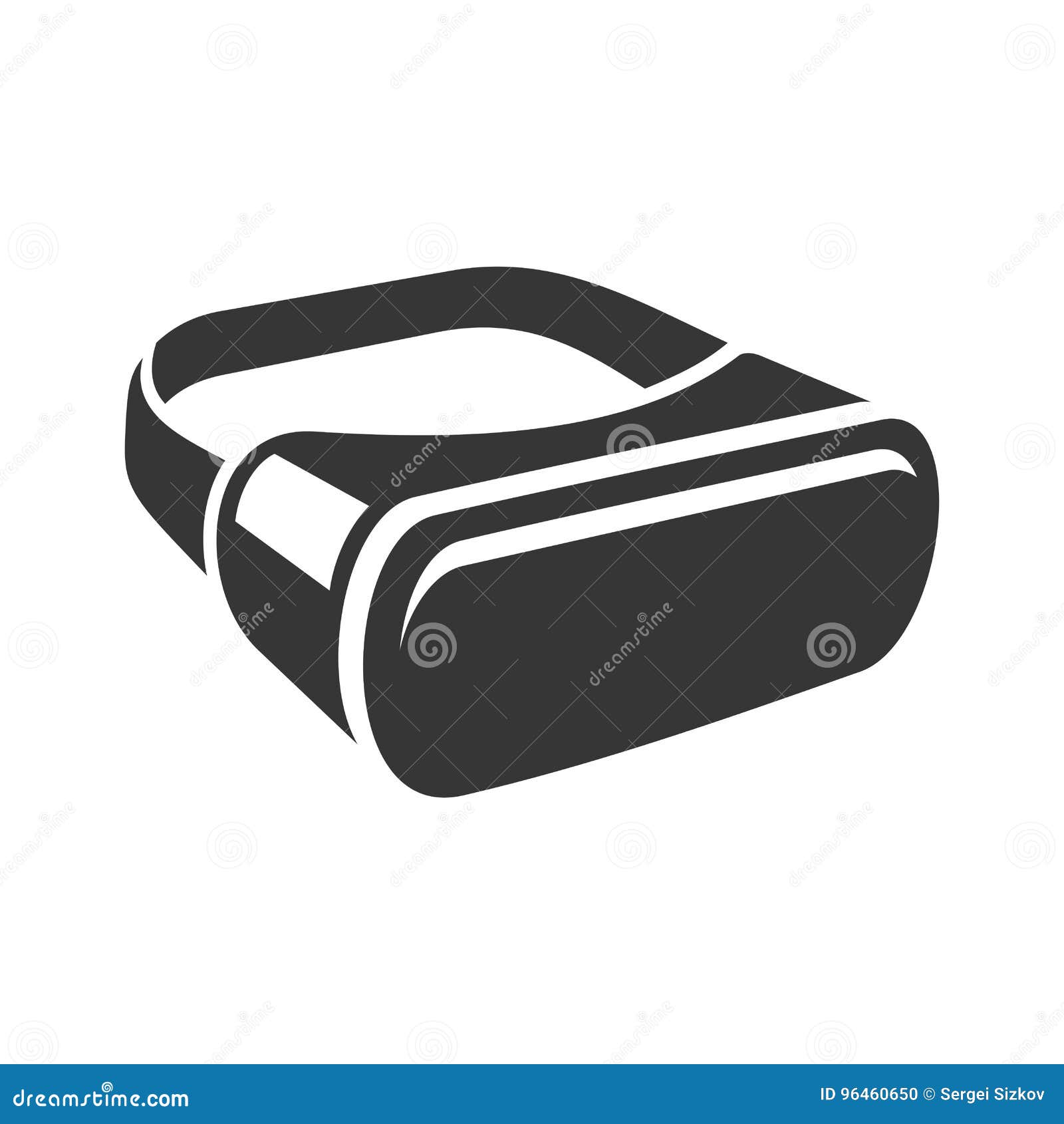 VR Headset Icon. 3D Style Virtual Reality Device Stock Vector ...