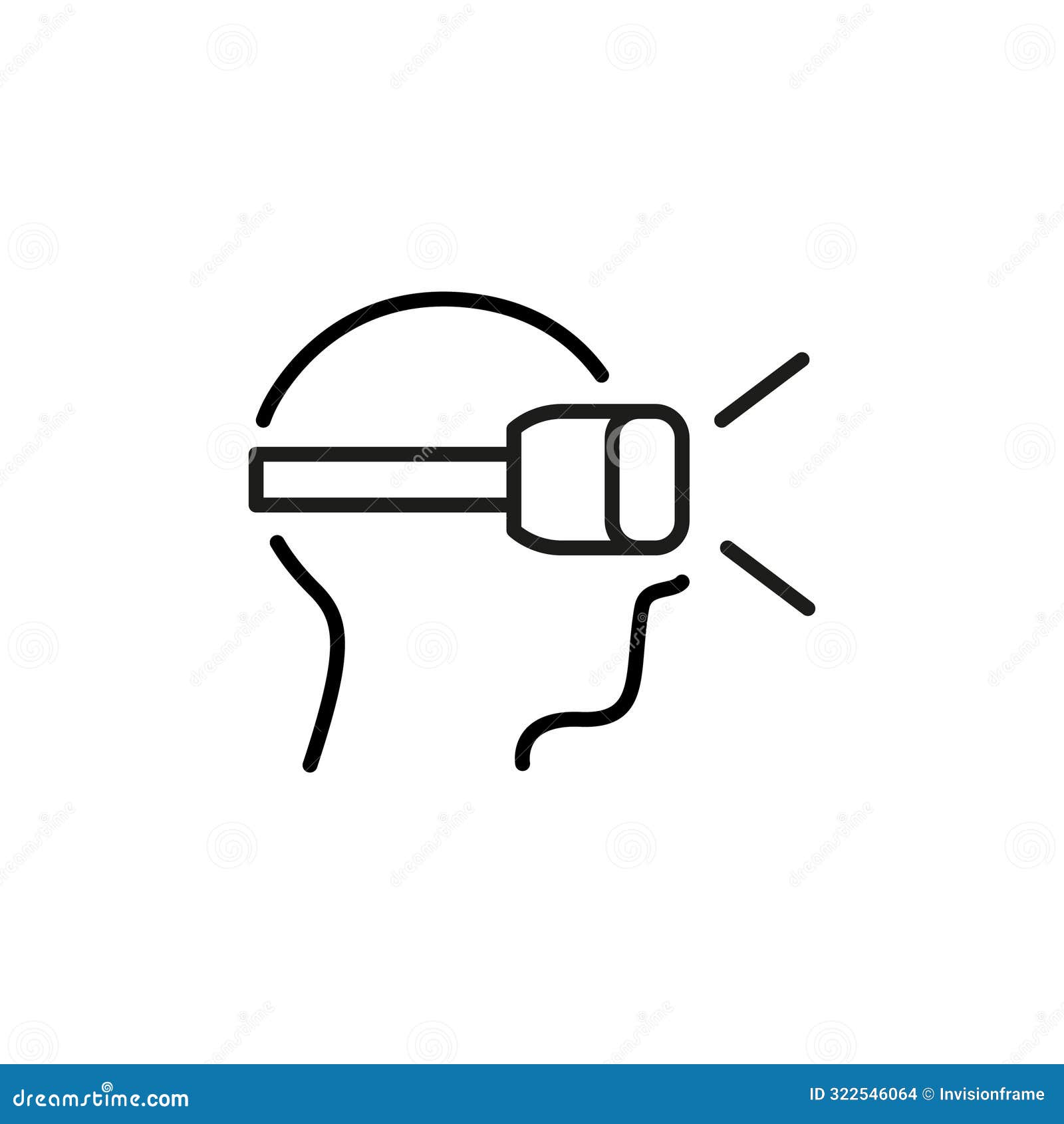 VR Headset Icon stock vector. Illustration of cyber - 322546064