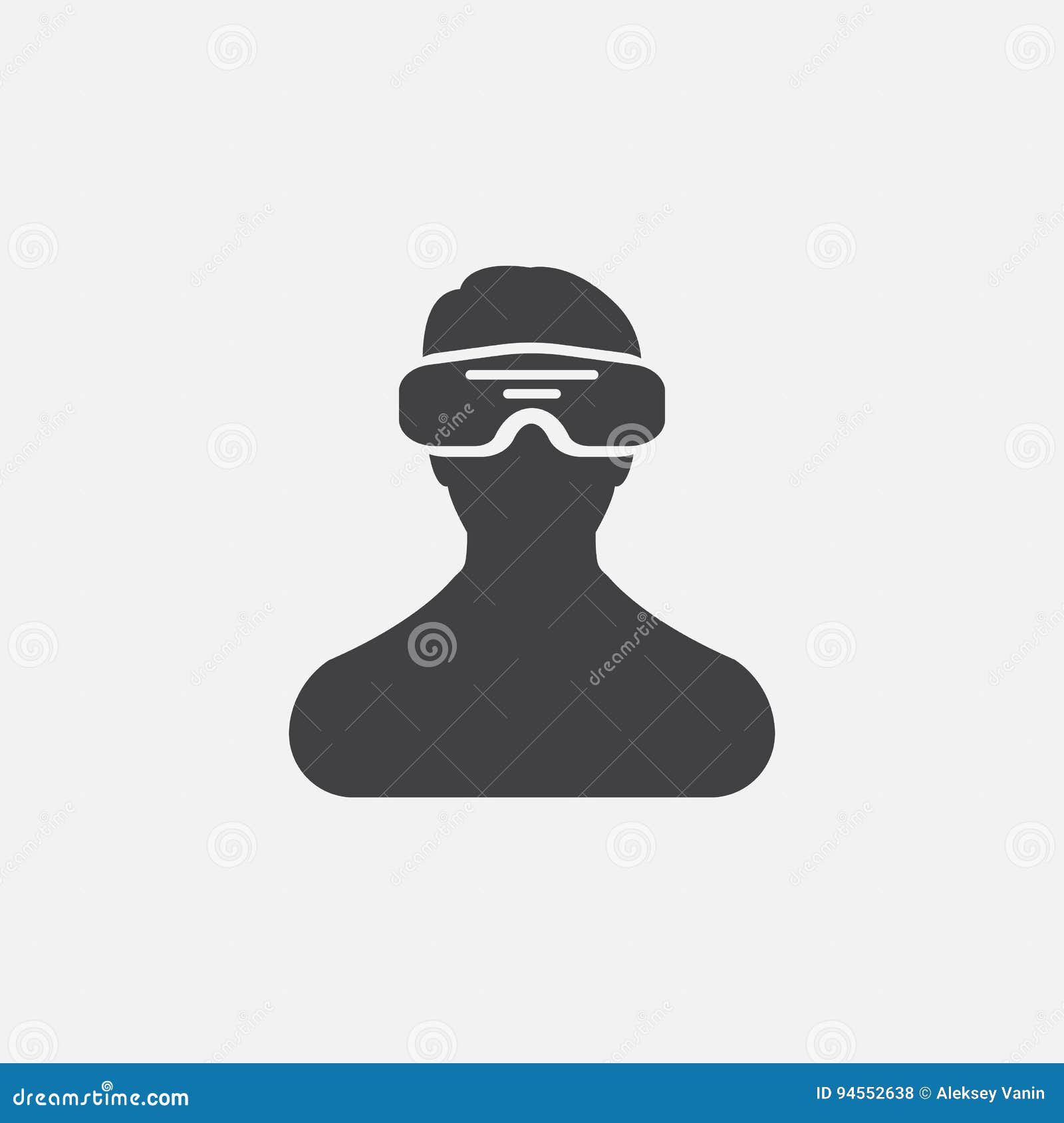 VR headset icon stock vector. Illustration of virtual - 94552638