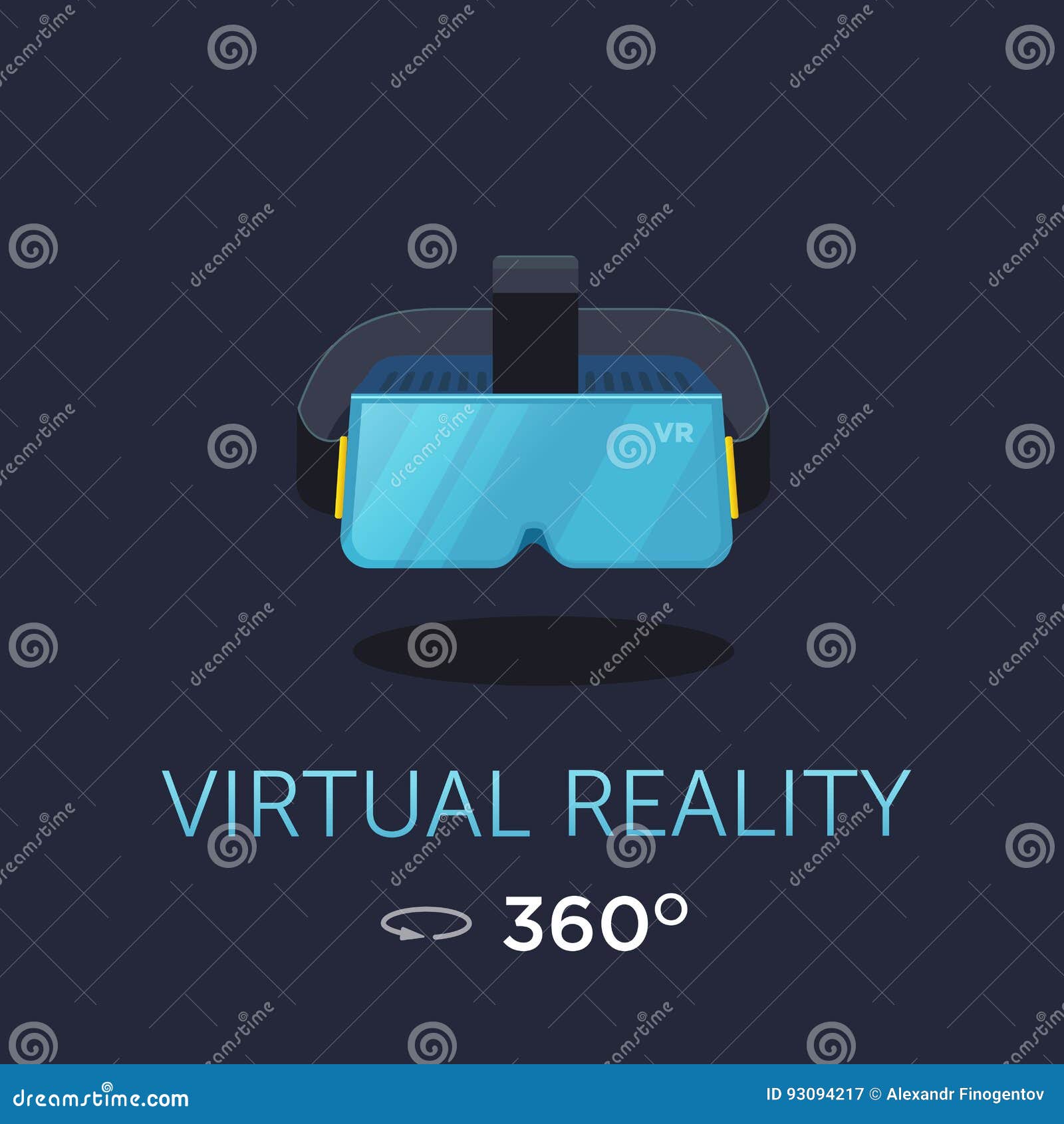 VR Headset Icon. Virtual Reality Glass. Vector Poster Stock Vector ...