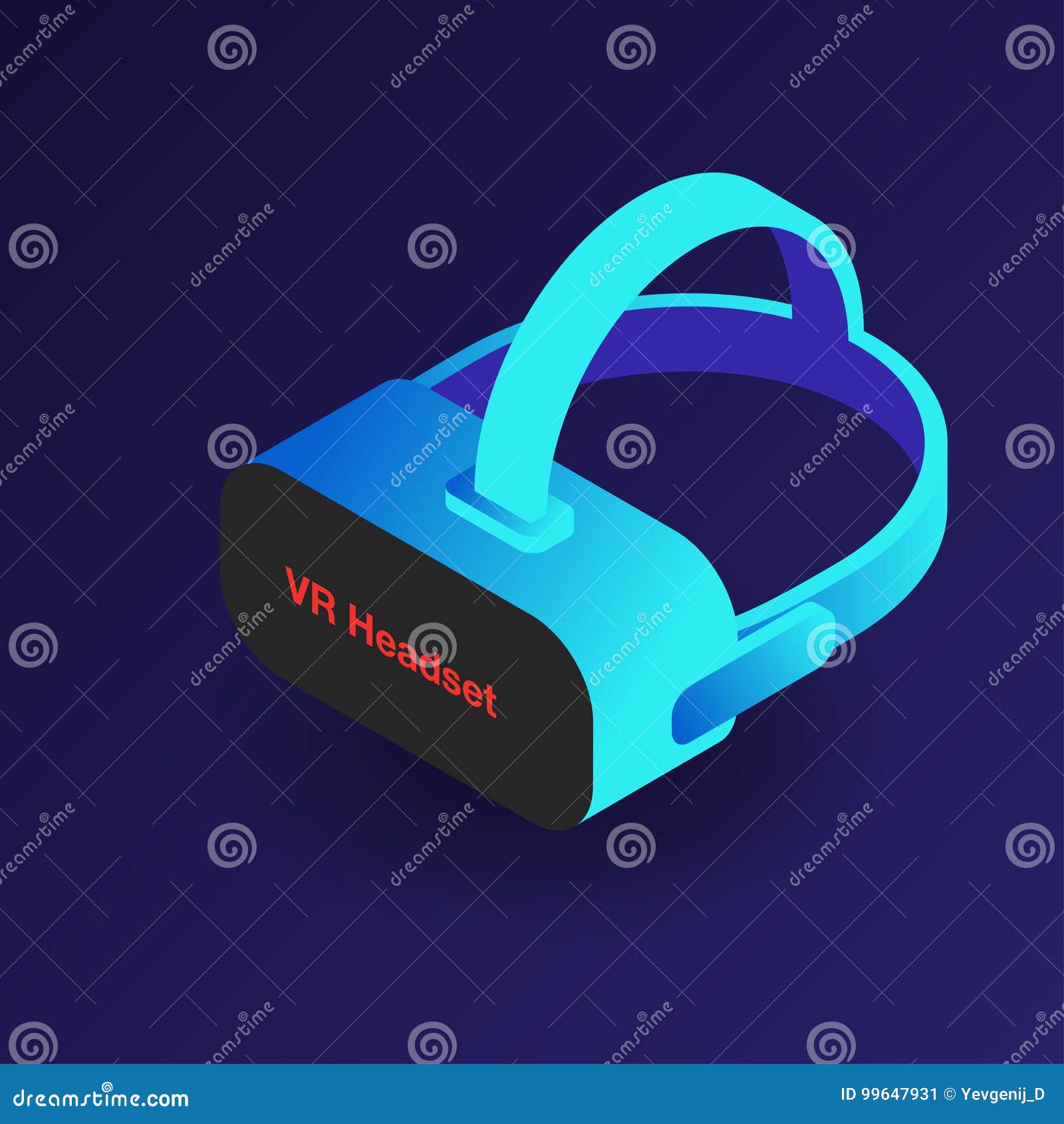 VR Headset. Isometric 3d Virtual Reality Glasses Stock Vector ...