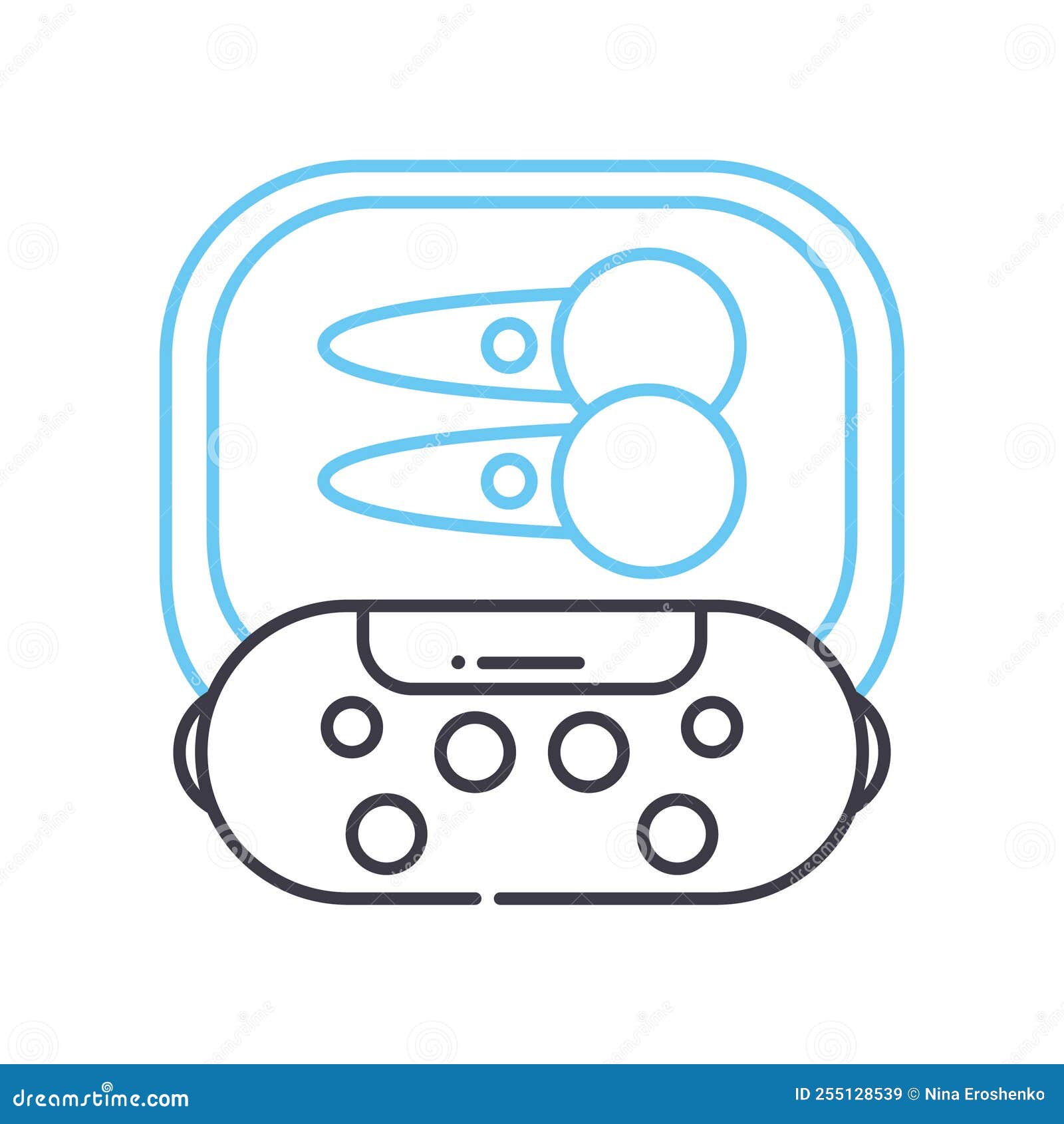 Vr Headset Line Icon, Outline Symbol, Vector Illustration, Concept Sign ...