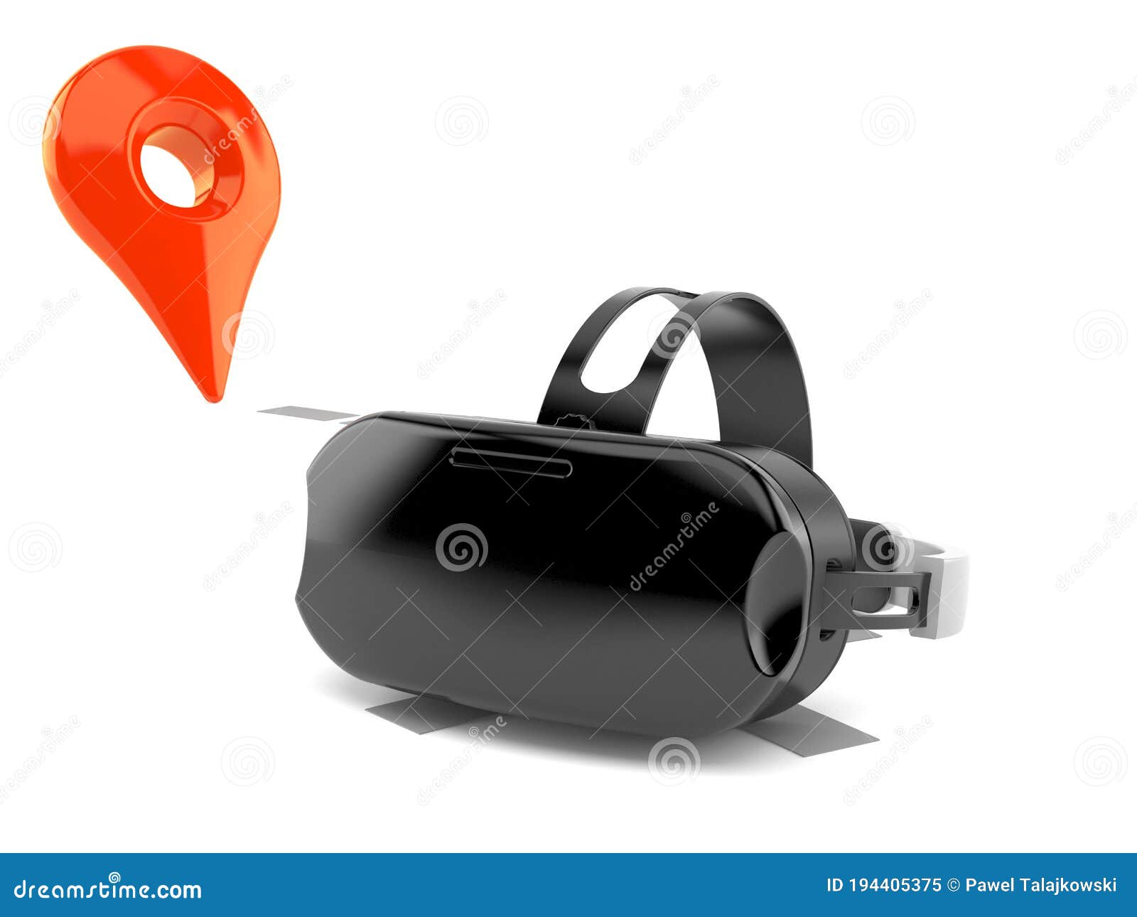 VR Headset with Position Marker Stock Illustration - Illustration of ...