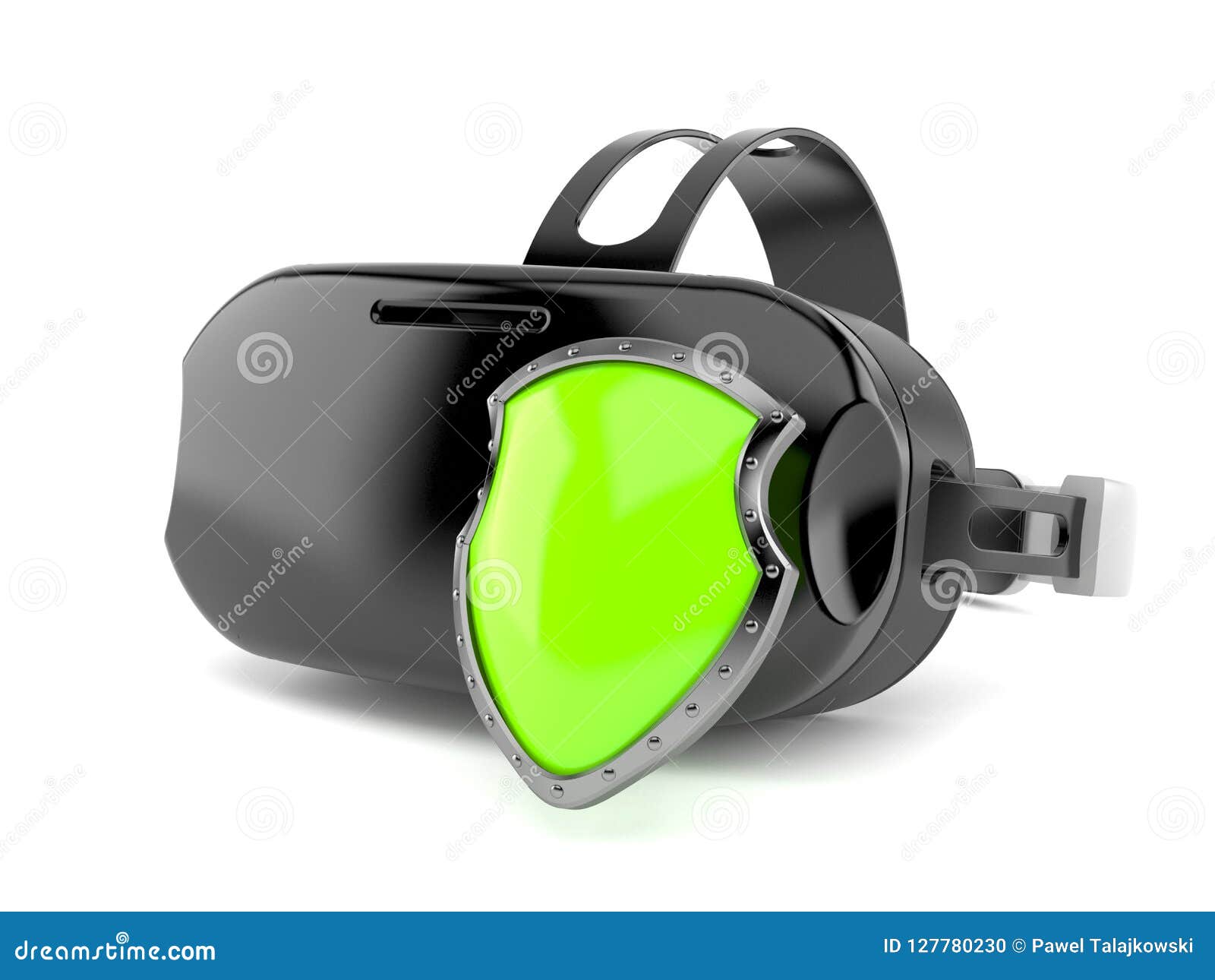 VR Headset with Protective Shield Stock Illustration - Illustration of ...