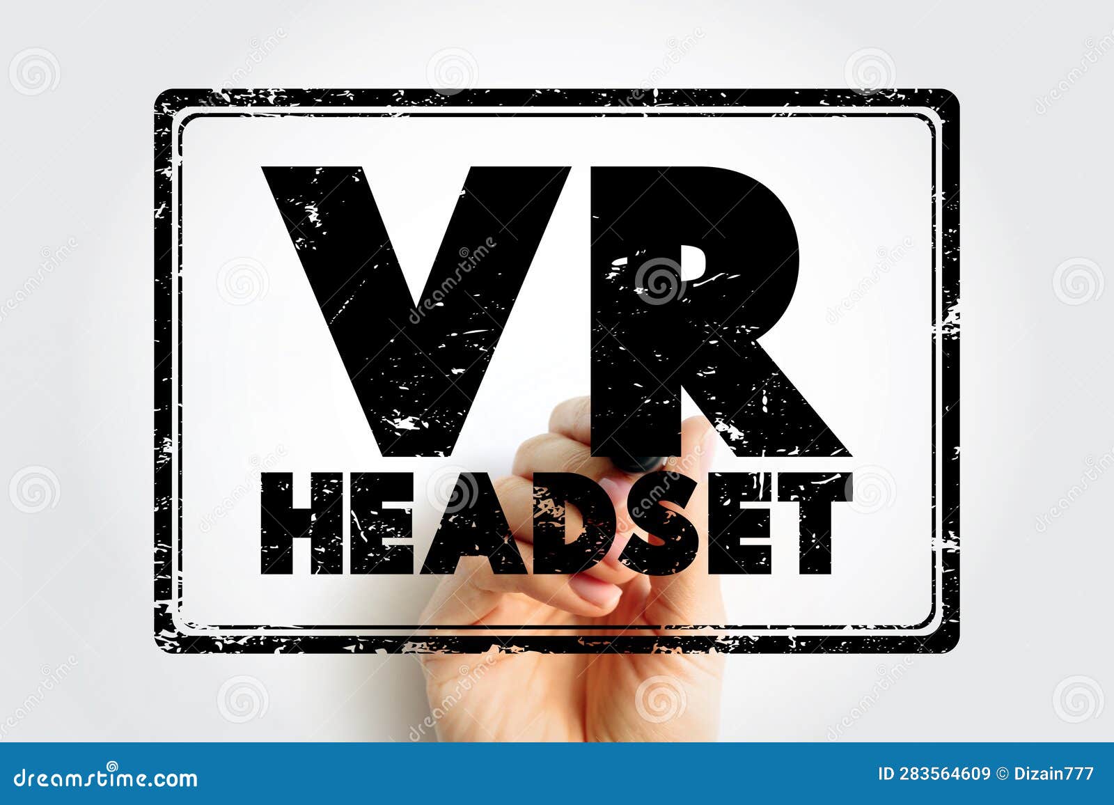 Vr Headset Text Stamp, Technology Concept Background Stock Image ...