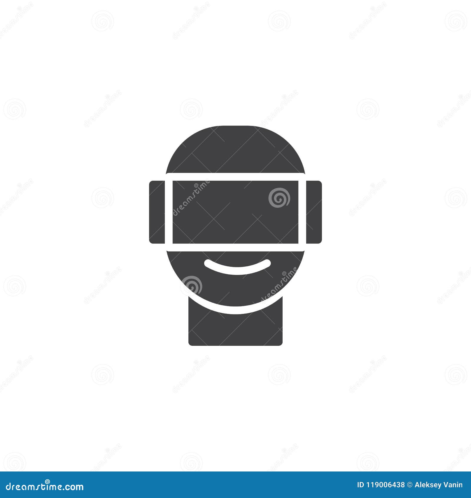 VR headset vector icon stock vector. Illustration of electronic - 119006438