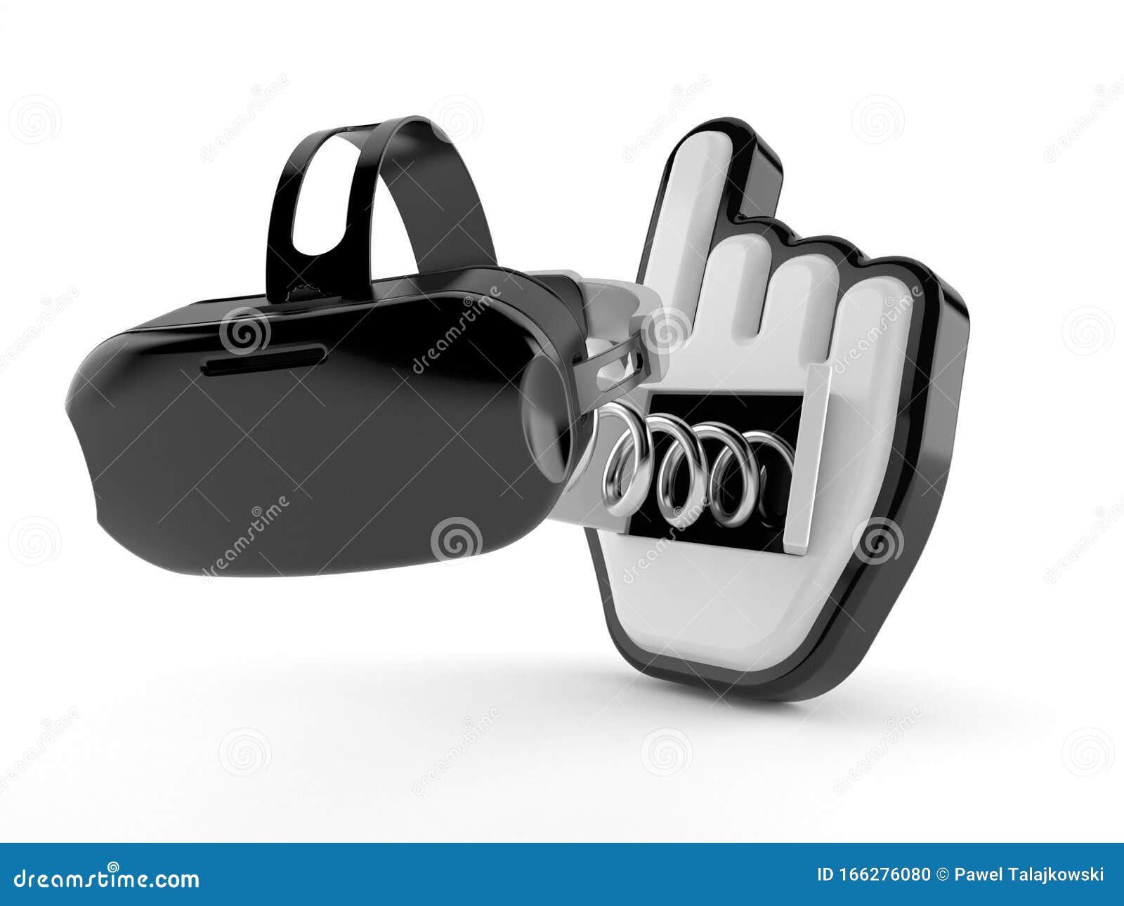 VR headset with web cursor stock illustration. Illustration of helmet ...