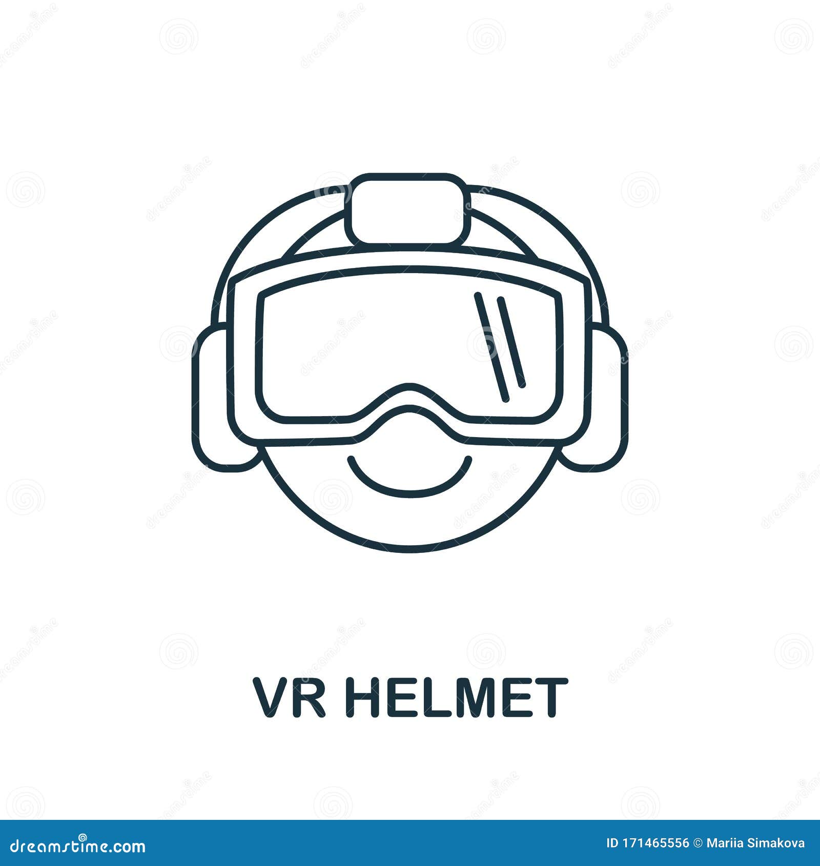 Vr Helmet Icon from Augmented Reality Collection. Simple Line Element ...