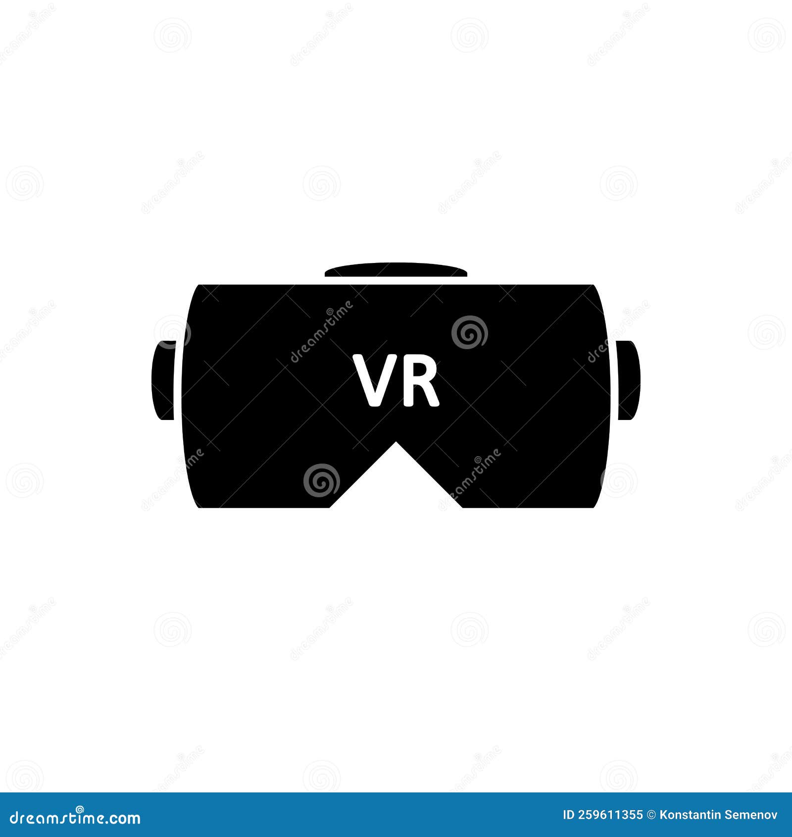 VR helmet icon stock vector. Illustration of icon, reality - 259611355