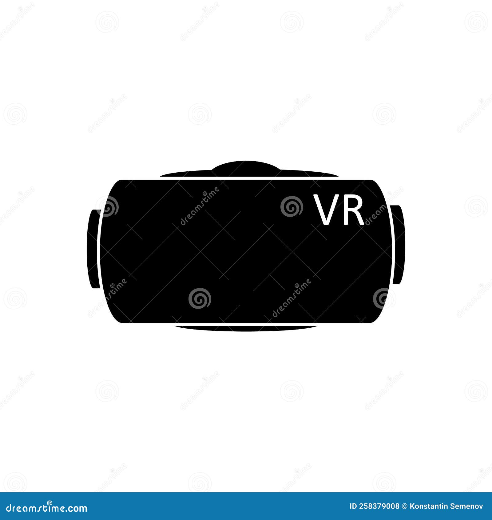 VR helmet icon stock illustration. Illustration of device - 258379008